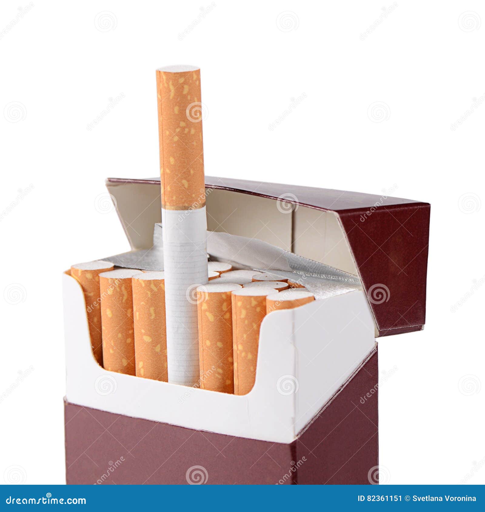 Box of Cigarettes Isolated on White Stock Image - Image of dependence ...