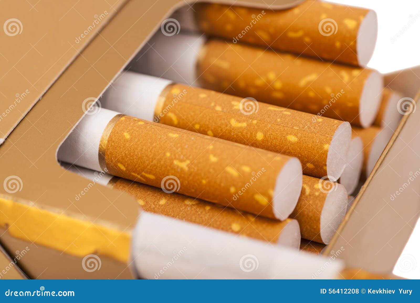 Box of cigarettes stock photo. Image of close, pack, cancer - 56412208