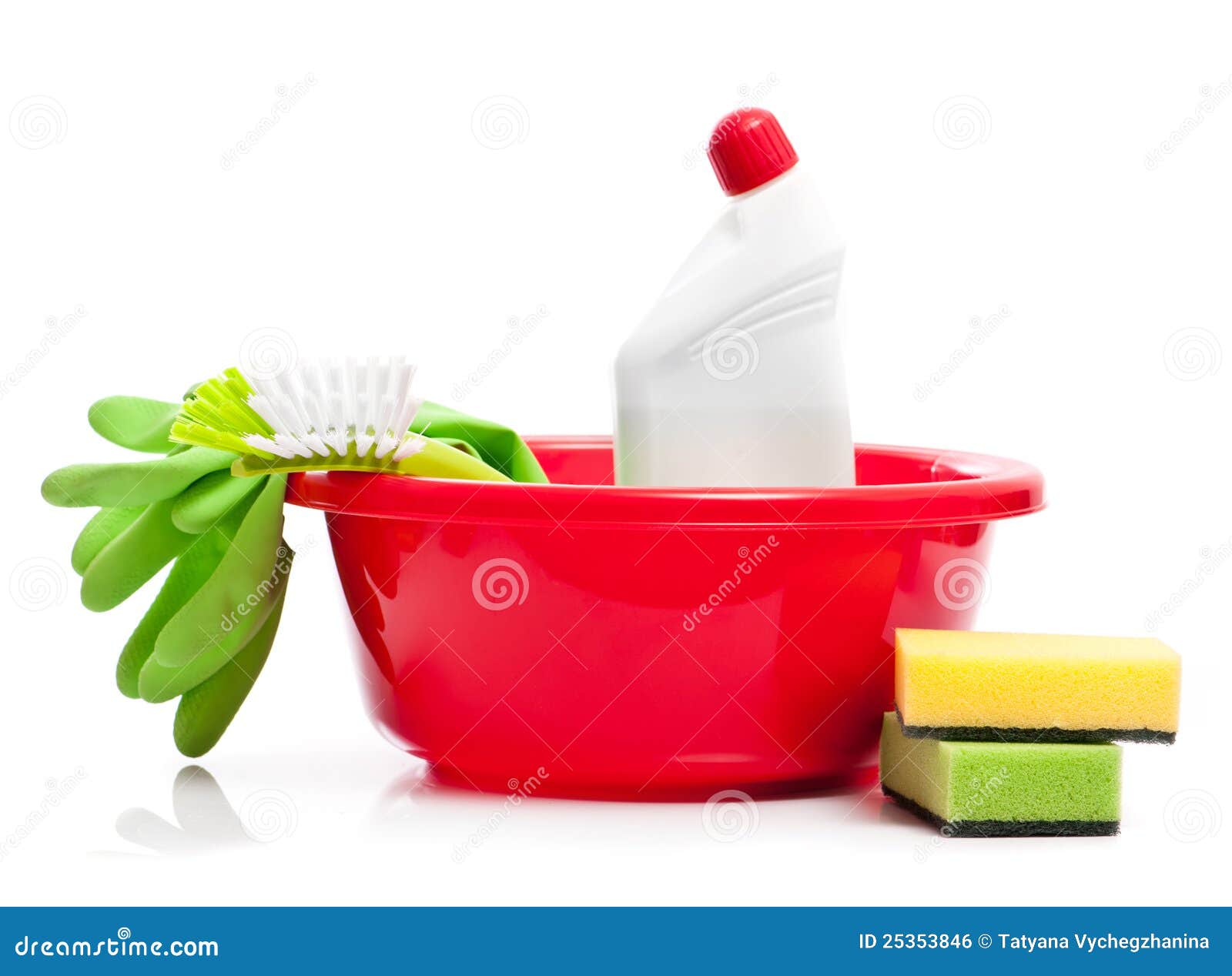 Box of cleaning supplies stock photo. Image of sponge - 25353846