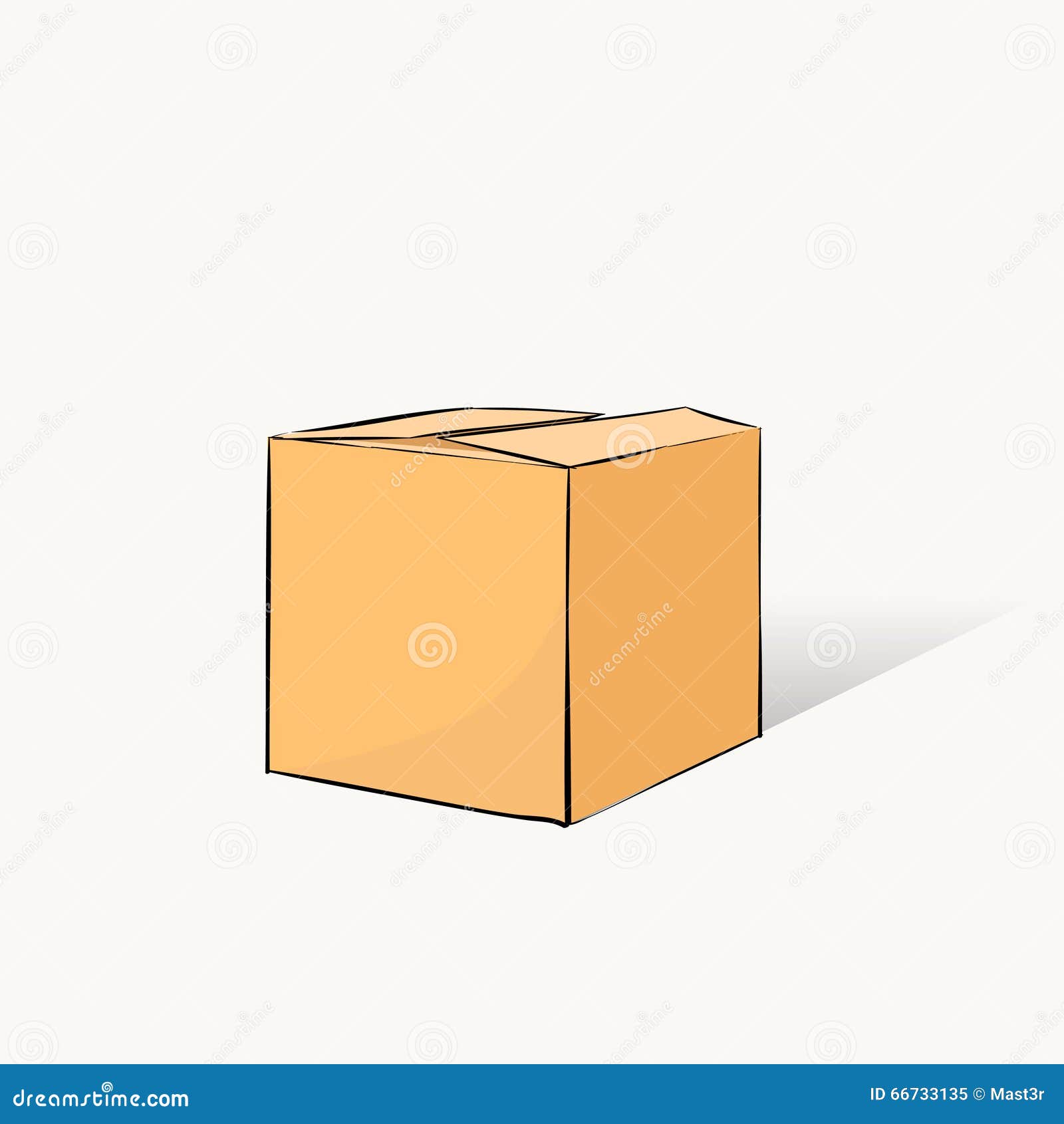 Box Closed Delivery Hand Draw Stock Vector - Illustration of delivery ...