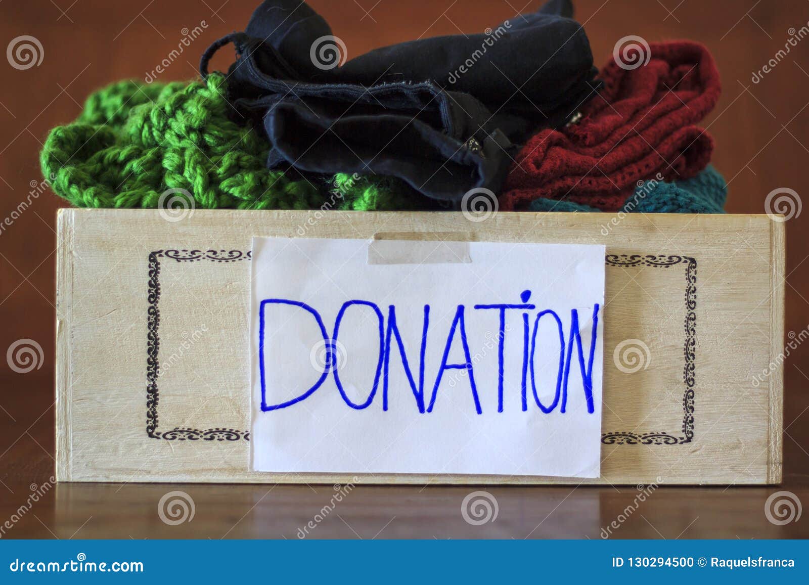 Box with Clothes for Donation Stock Photo - Image of clothing, closeup ...