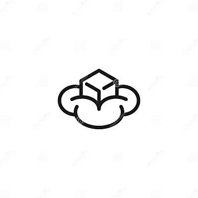 Box in the cloud logo stock vector. Illustration of vector - 164045171