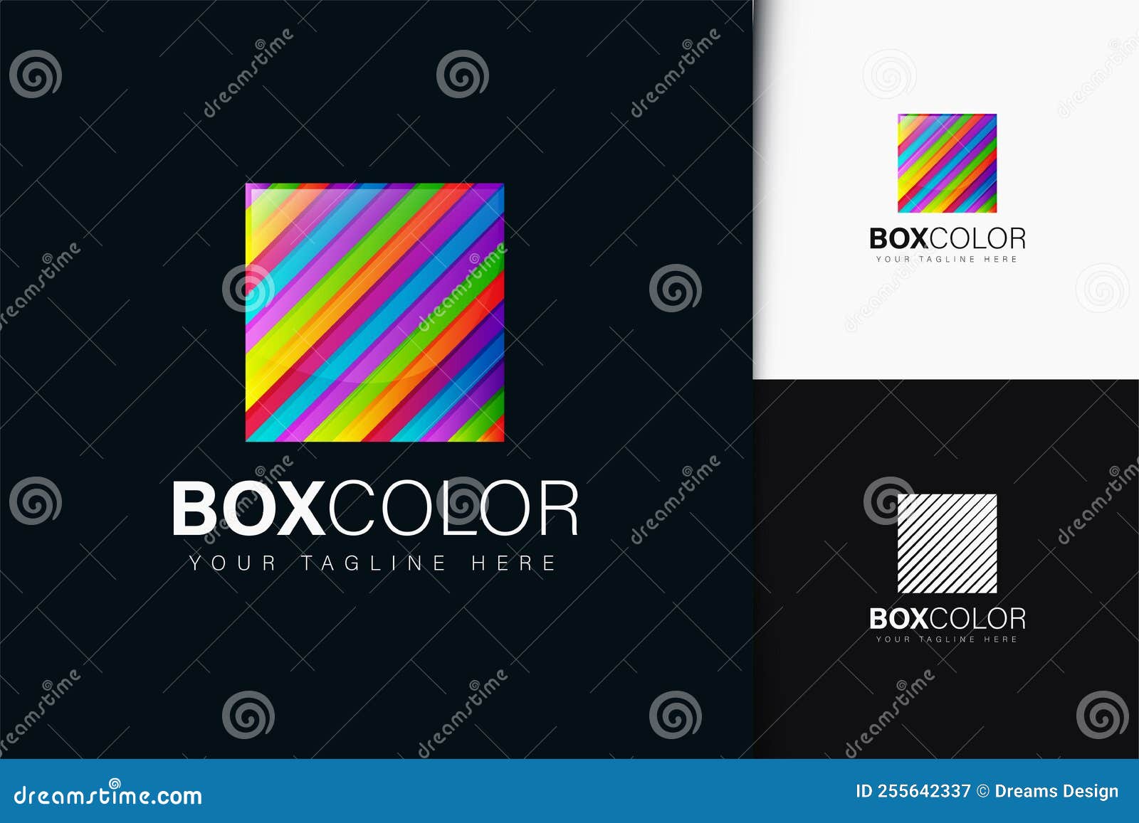 Box Color Logo Design with Gradient Stock Vector - Illustration of icon ...