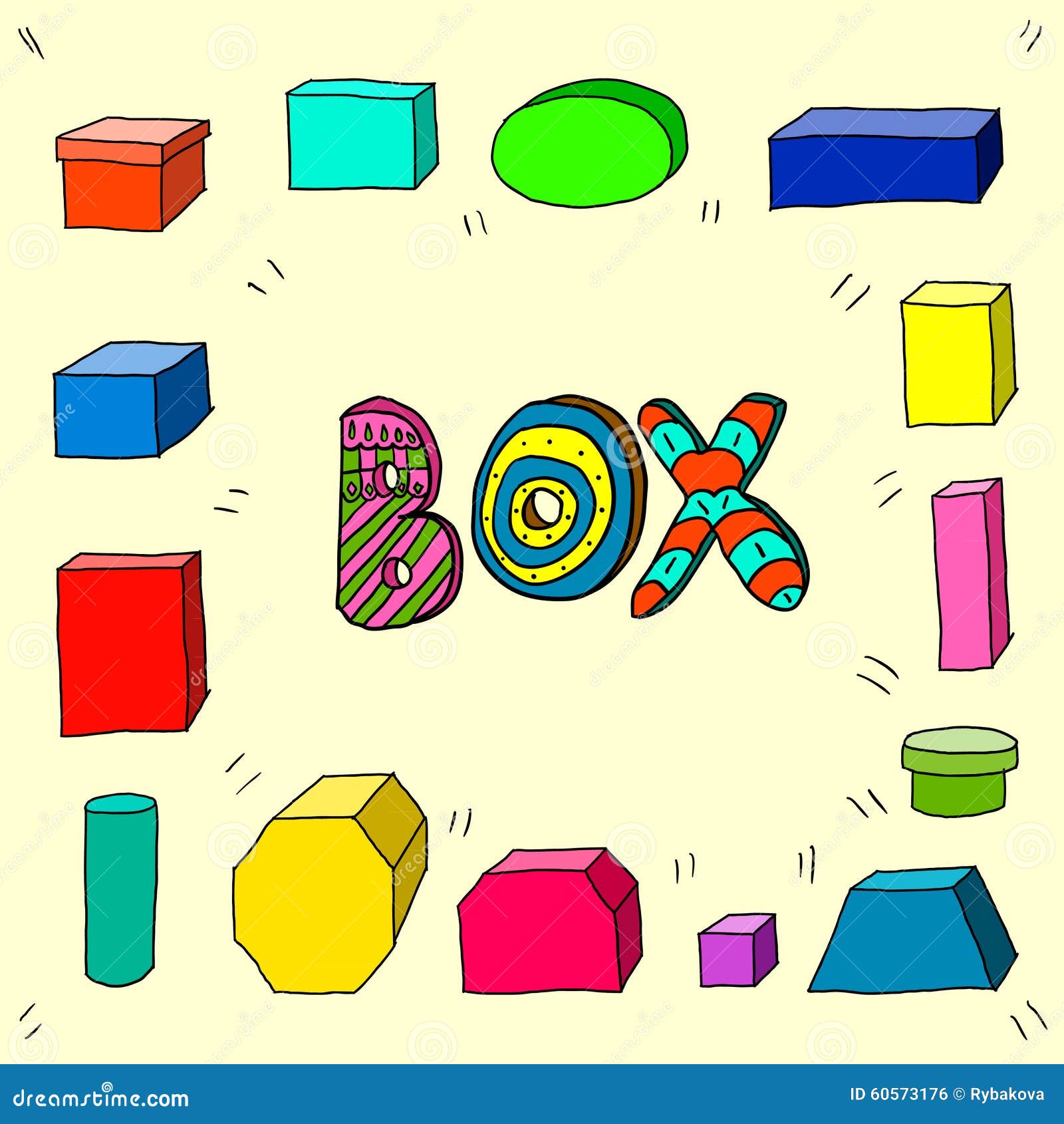 Box color stock illustration. Illustration of packaging - 60573176