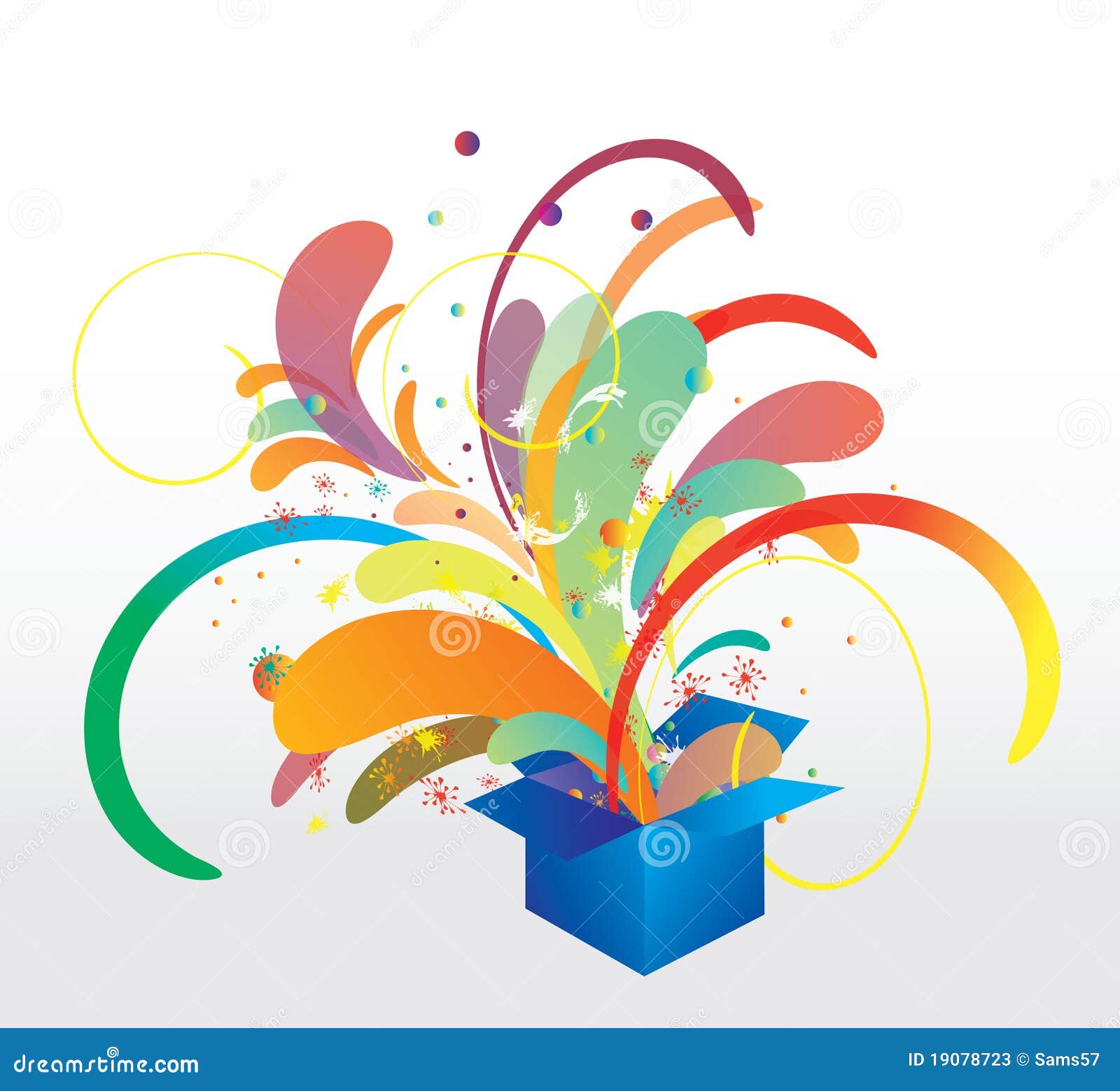 Box with colorful elements stock vector. Illustration of business ...