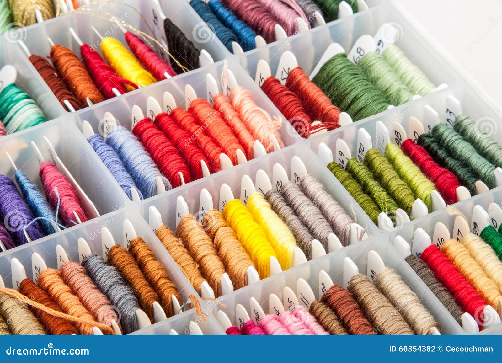 Box of Colorful Embroidery Thread Stock Photo - Image of fiber ...