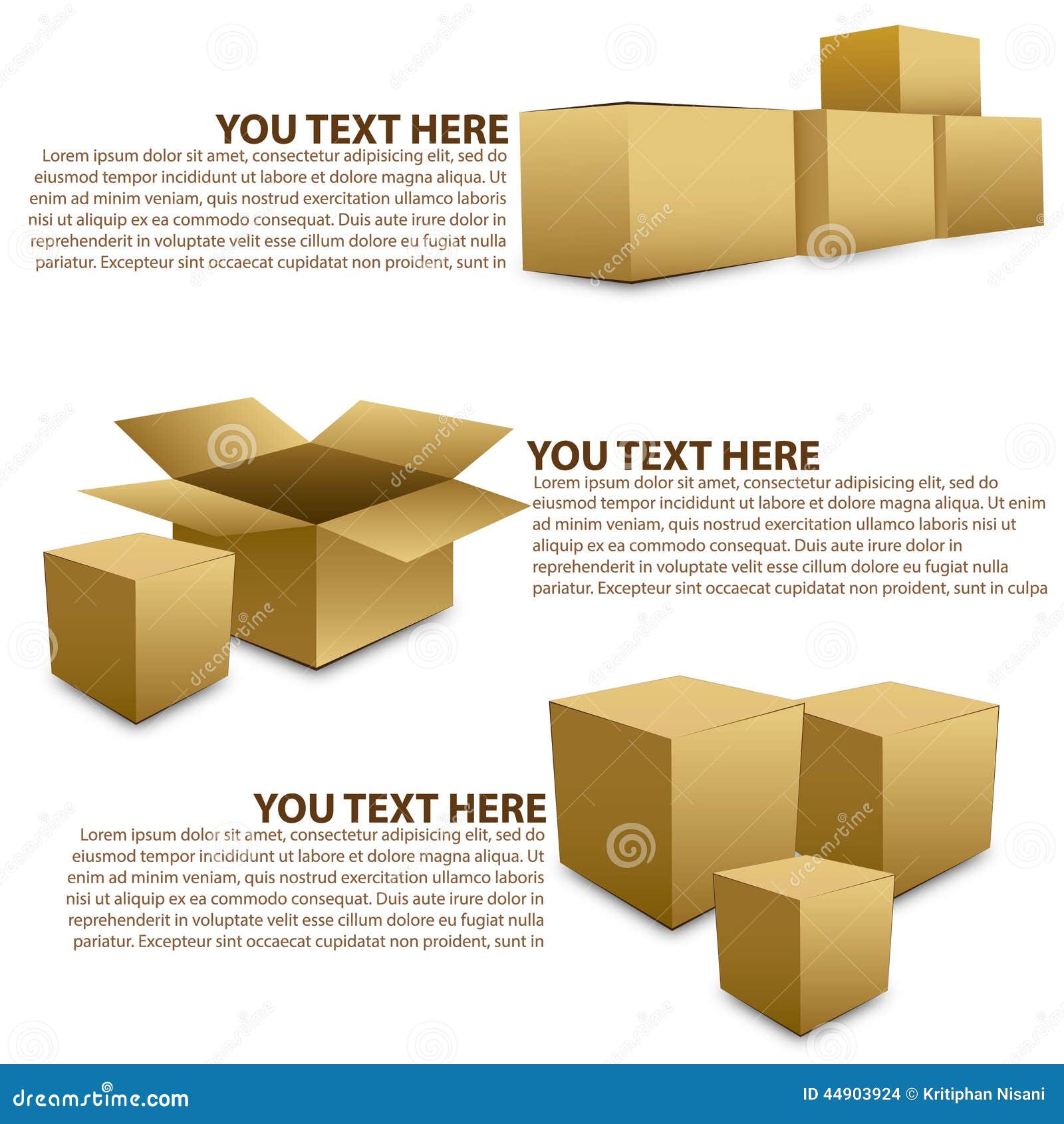 Box compose stock vector. Illustration of woodbox, text - 44903924