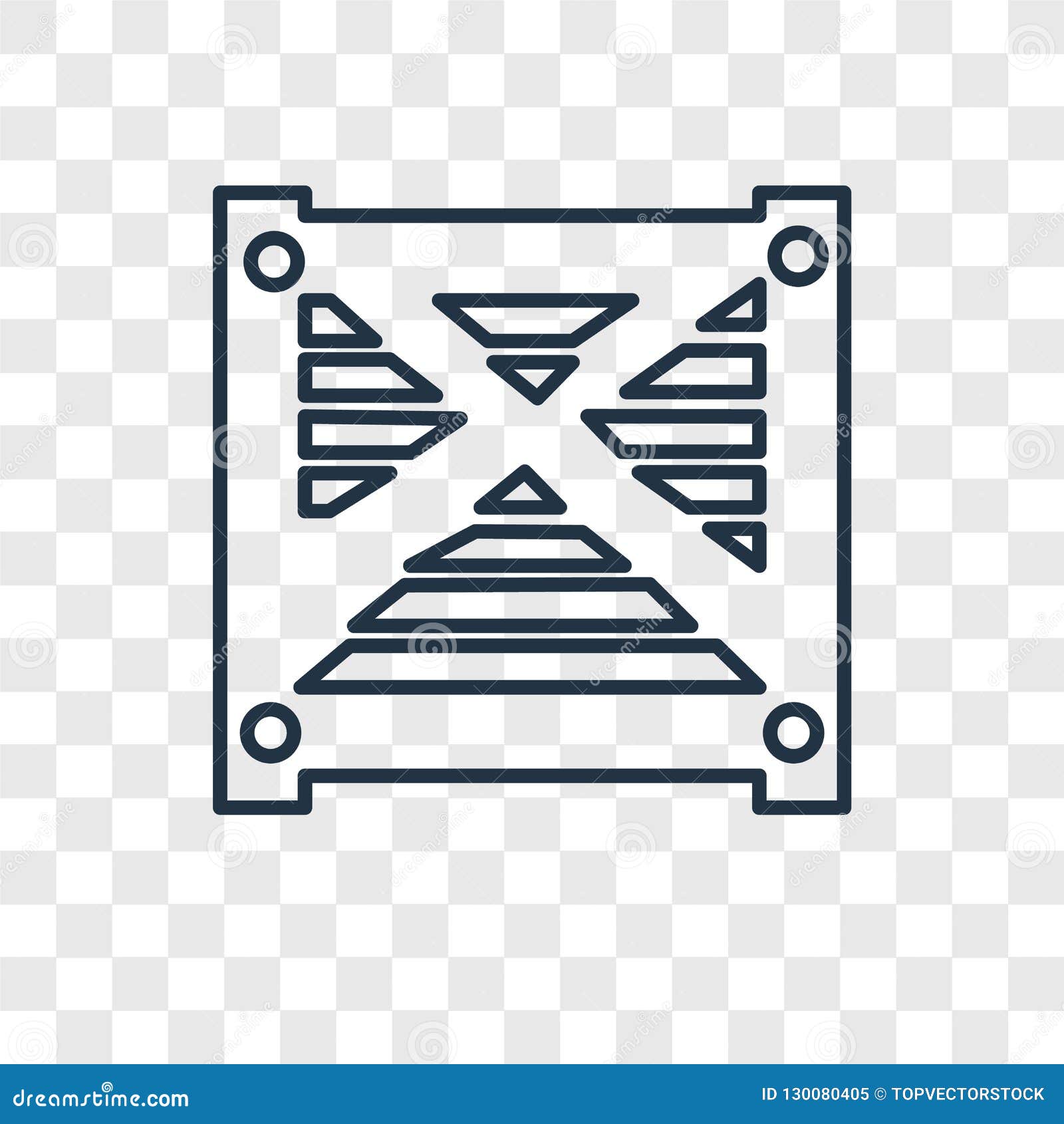 Box Concept Vector Linear Icon Isolated on Transparent Background, Box ...