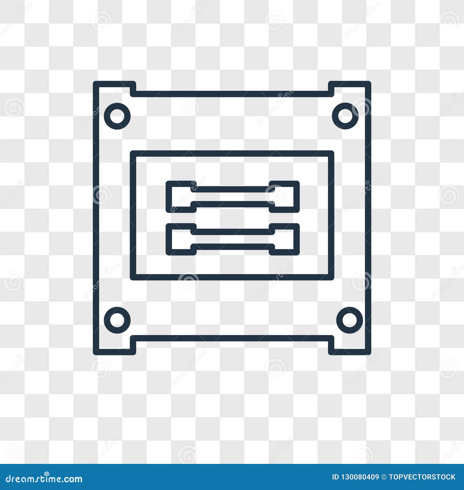 Box Concept Vector Linear Icon Isolated on Transparent Background, Box ...