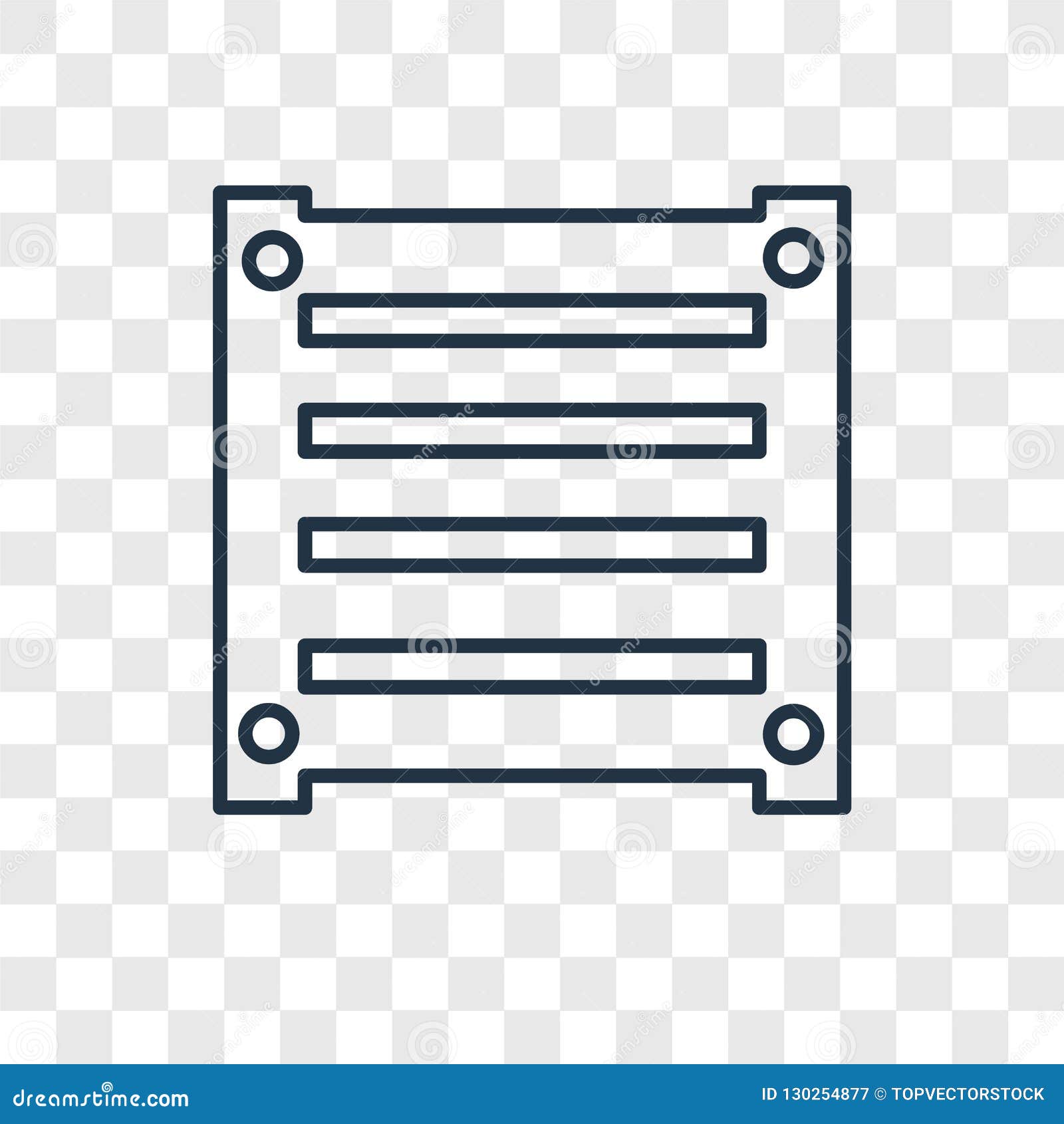 Box Concept Vector Linear Icon Isolated on Transparent Background, Box ...