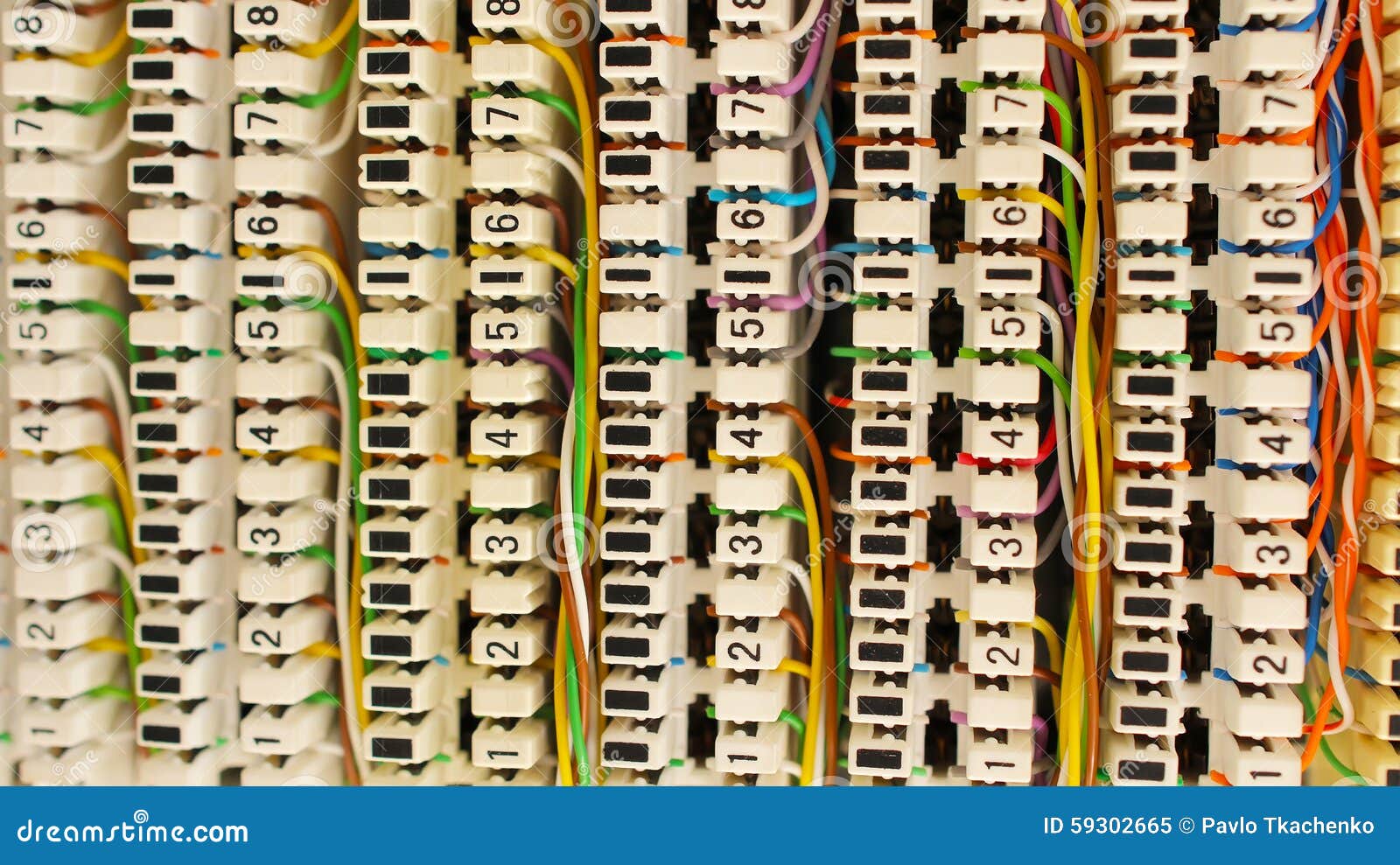 Box for Connection of Telephone and Computer Cables. Stock Image ...