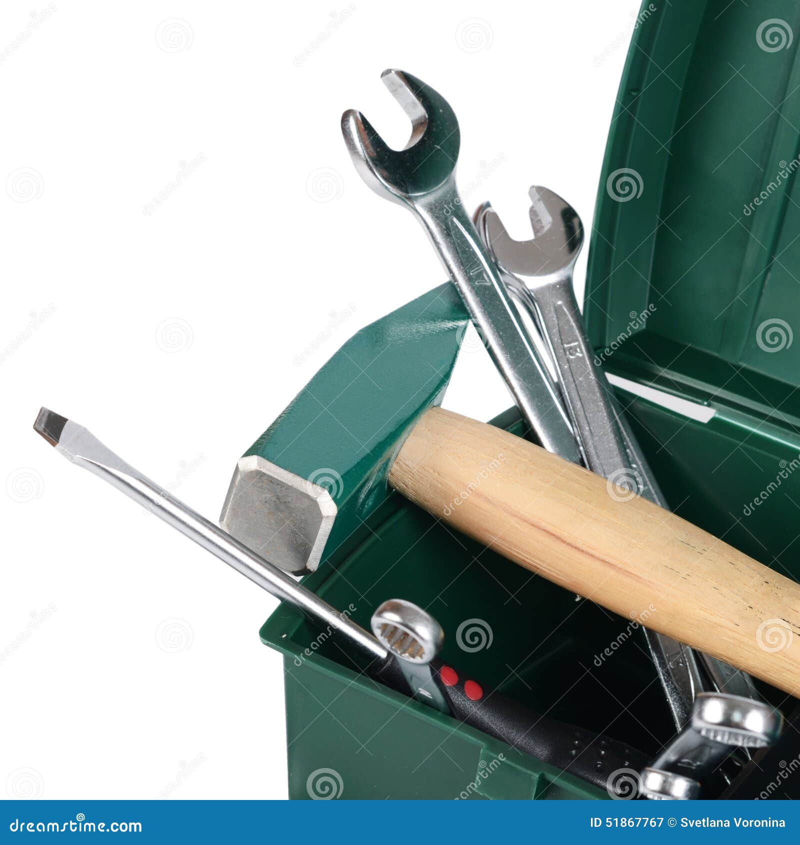 Box with Construction Tools Isolated Stock Image - Image of object ...