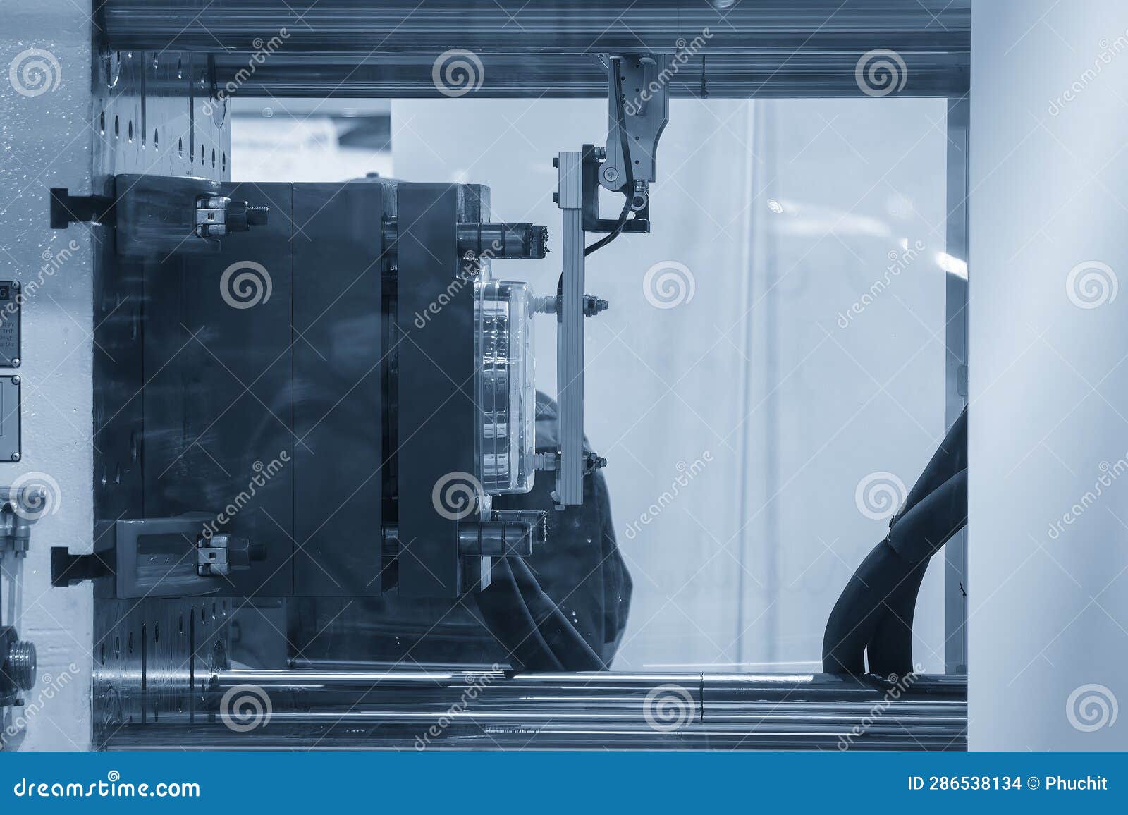 The Box Container Part Gripping by Vacuum Robotic System from Injection ...