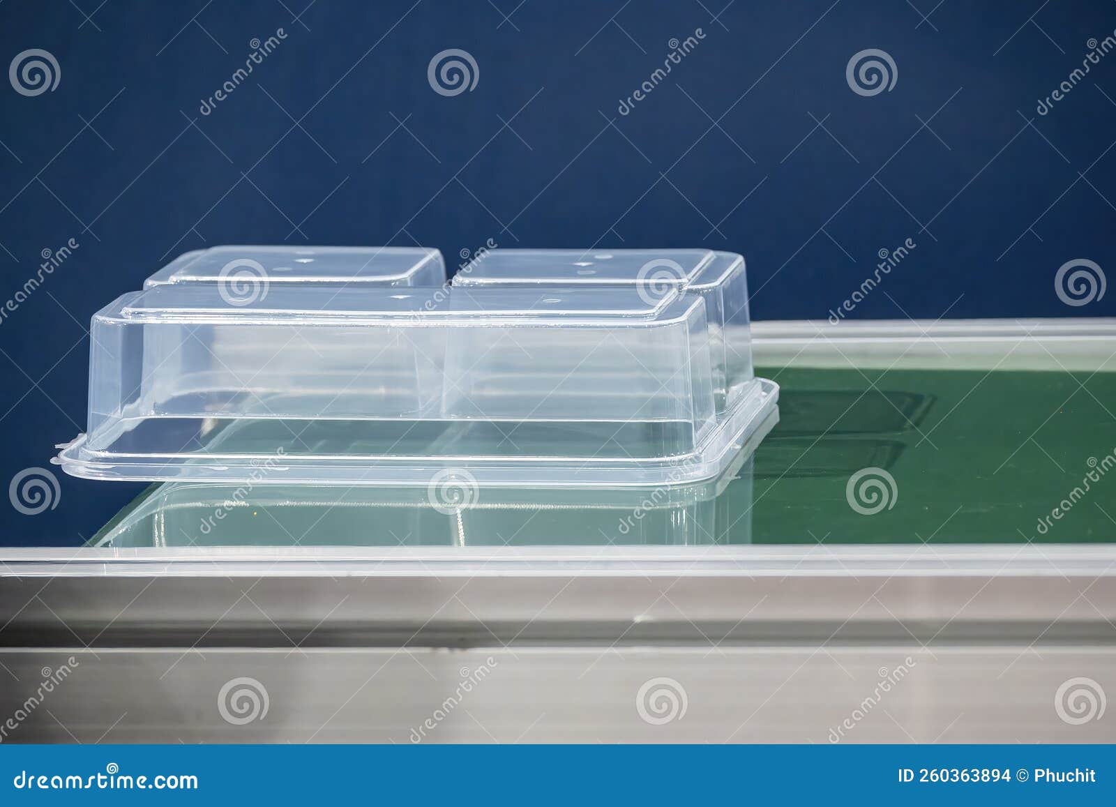 The Box Container Part Manufacturing Process by Injection Machine Stock ...