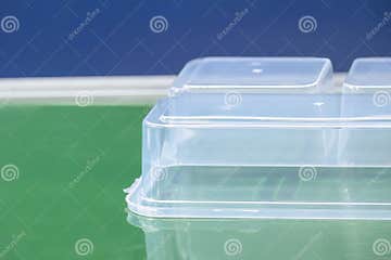 The Box Container Part Manufacturing Process by Injection Machine Stock ...