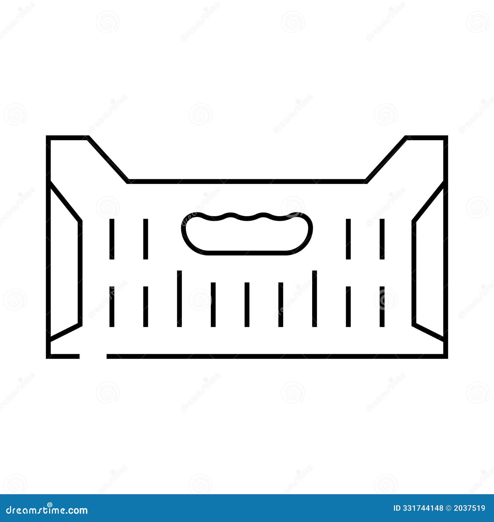 Plastic Bag Line Icon. Cellophane Bag Vector Illustration Isolated On ...