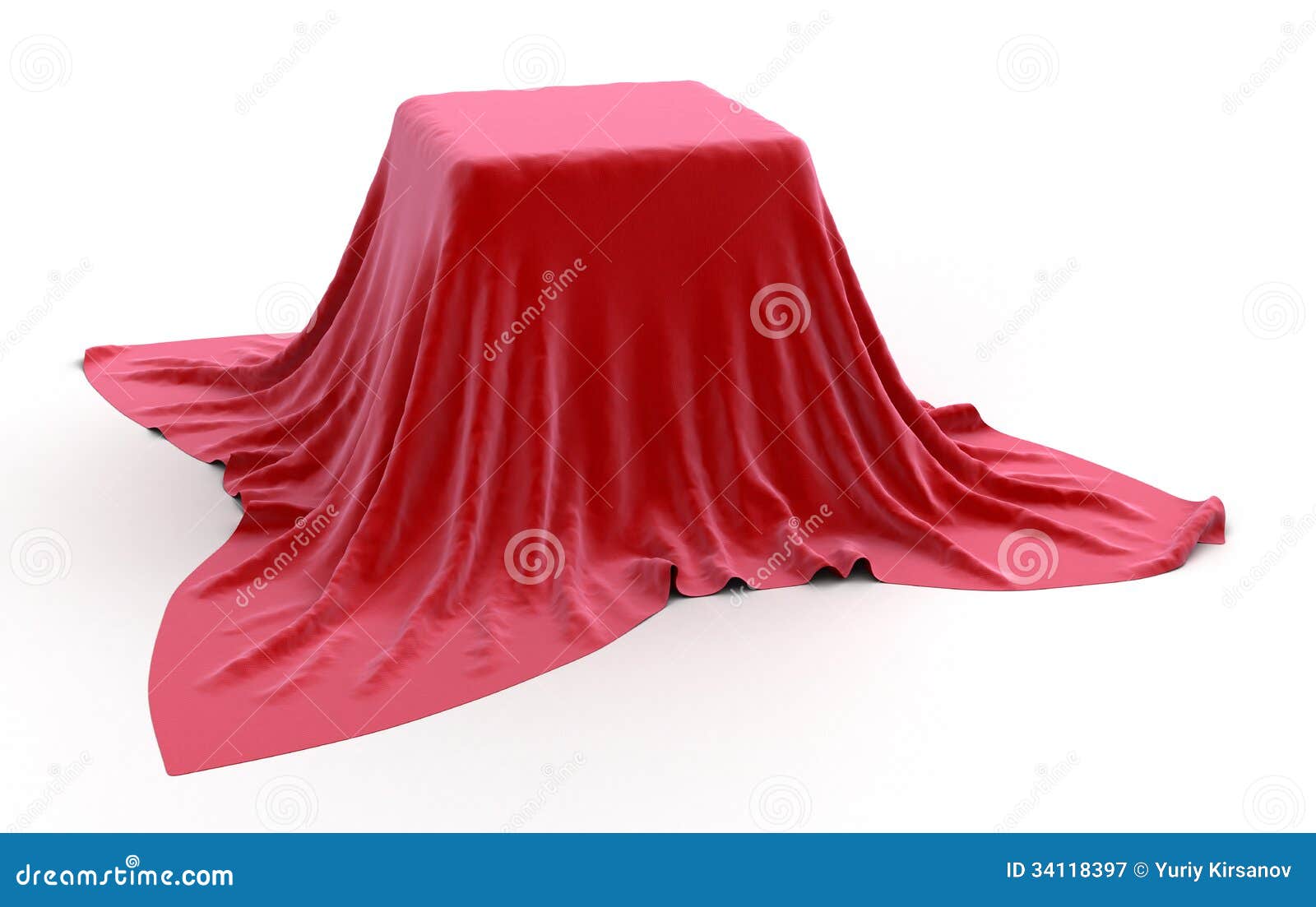 Box covered cloth stock illustration. Illustration of shape - 34118397