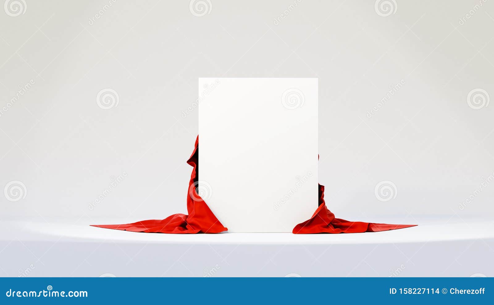 Box Covered with Red Cloth. 3D Rendering Stock Illustration ...