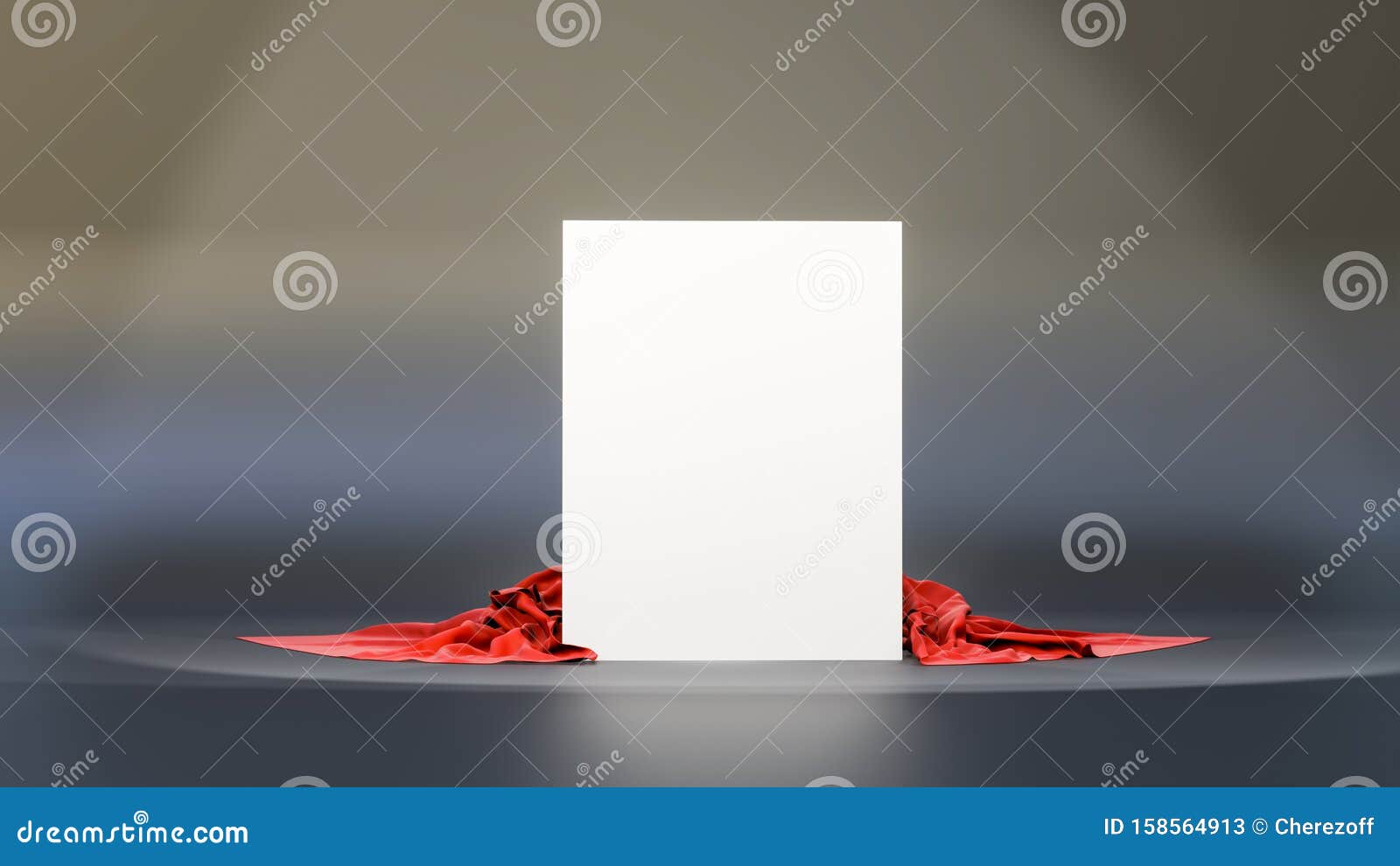 Box Covered with Red Cloth. 3D Rendering Stock Illustration ...
