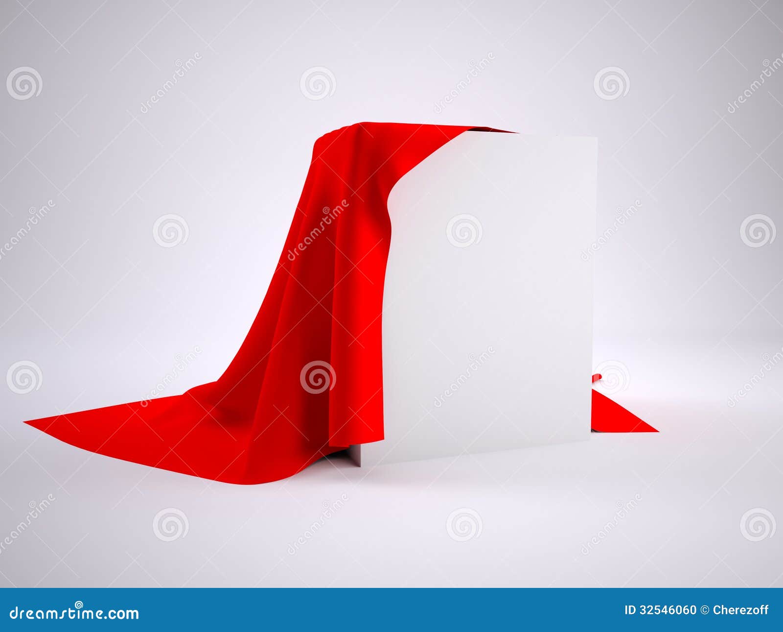 Box covered with red cloth stock illustration. Illustration of element ...