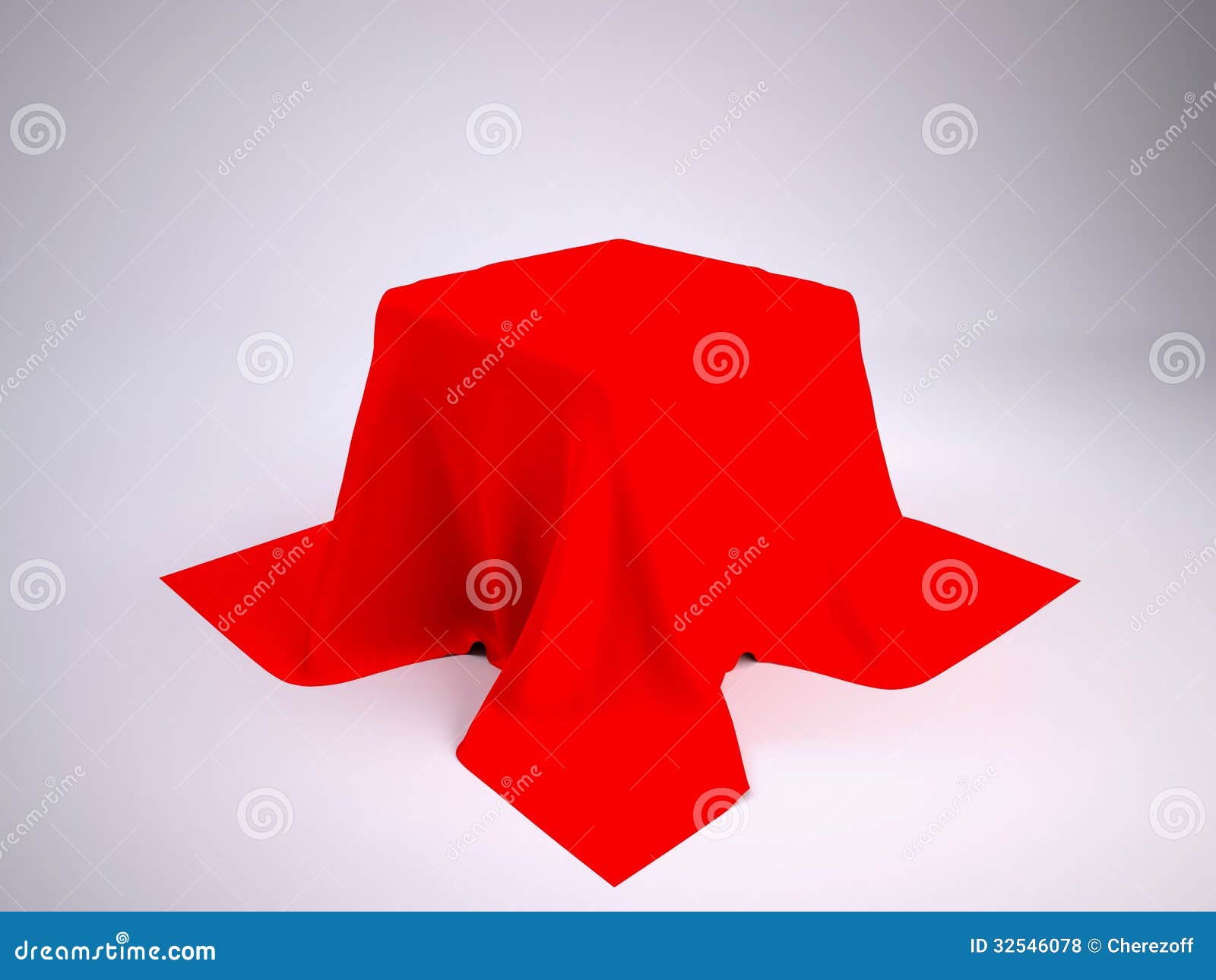Box covered with red cloth stock illustration. Illustration of prize ...