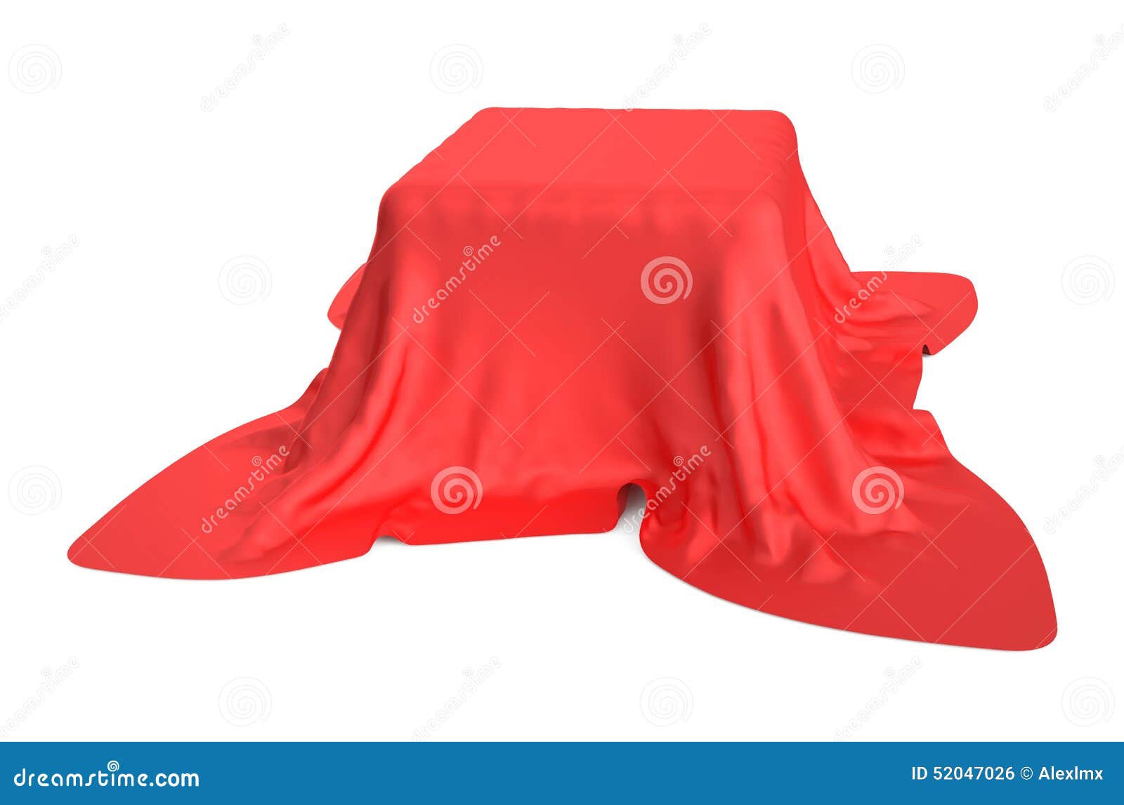 Box Covered with a Red Cloth Stock Illustration - Illustration of ...