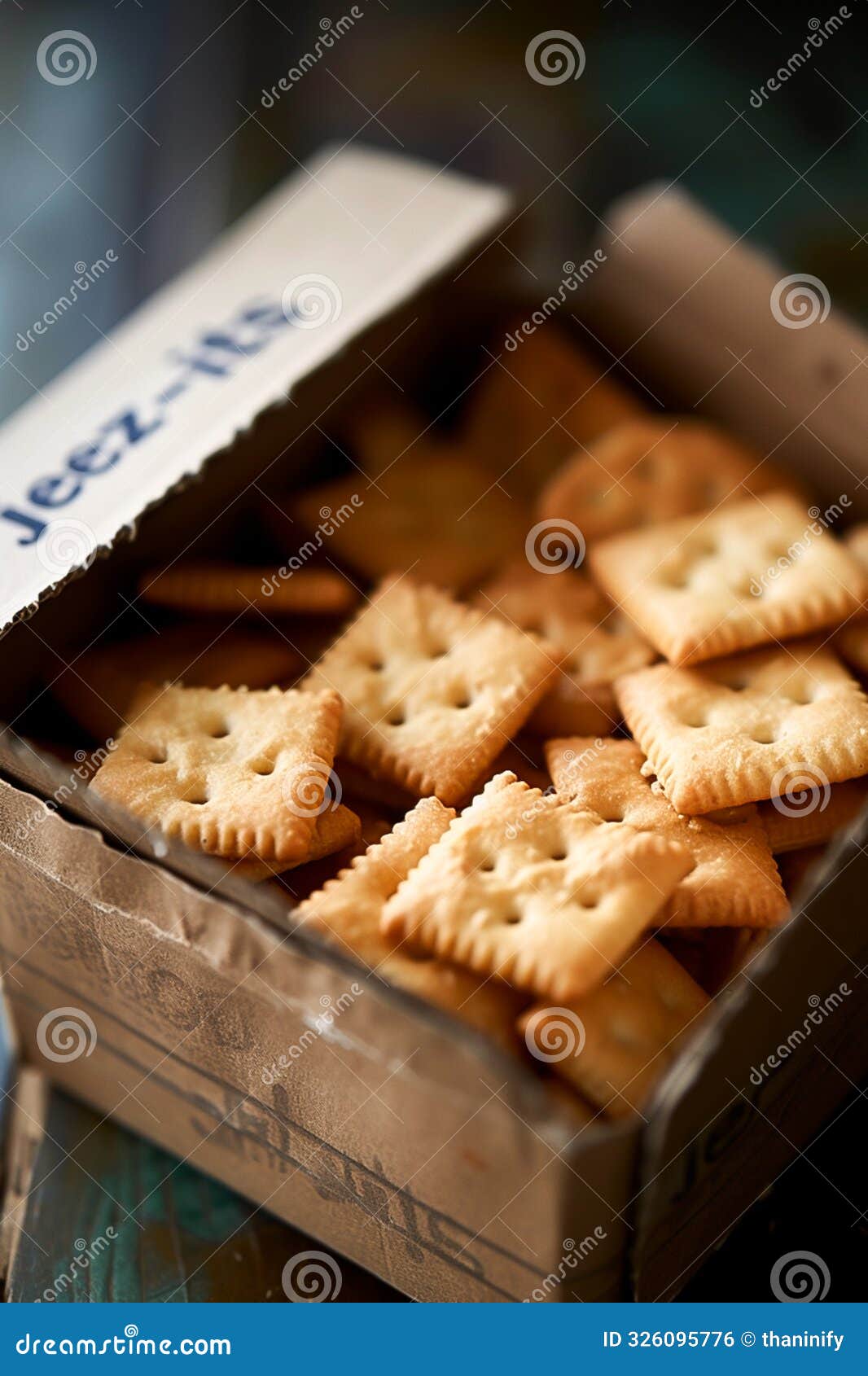 Box of Crackers that is Sitting on a Table Stock Illustration ...