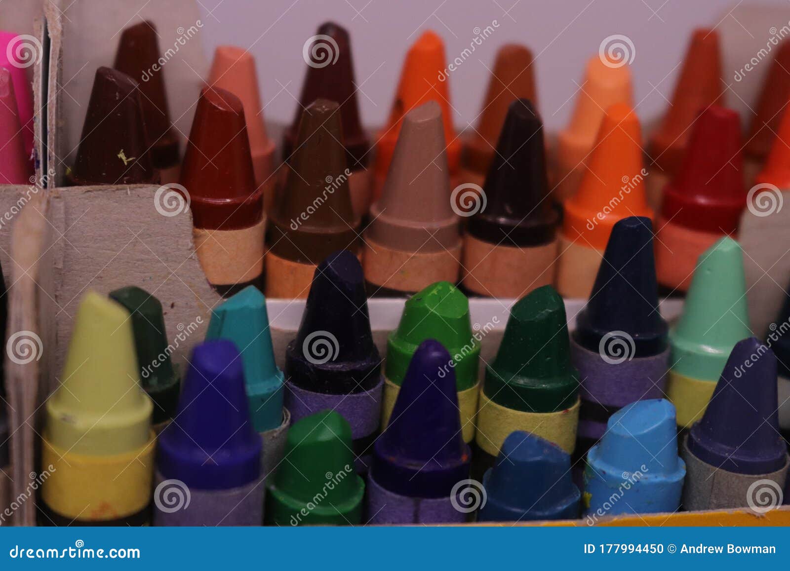 A Box of 64 Crayola Crayons Stock Photo - Image of childrens, orange ...