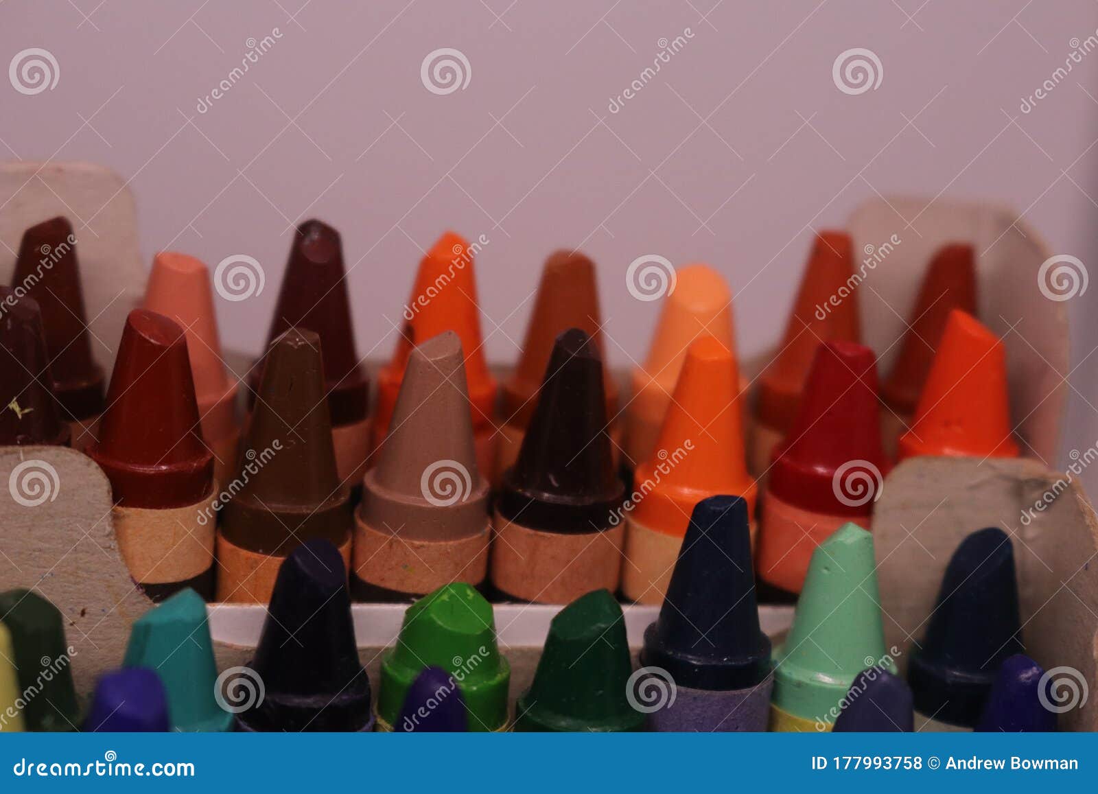 A Box of 64 Crayola Crayons Stock Photo - Image of play, children ...