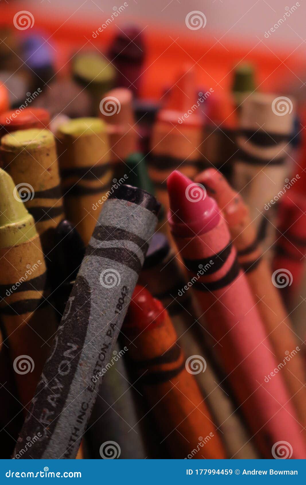 Box Of Crayola Crayons On A Black Backdrop Editorial Image ...