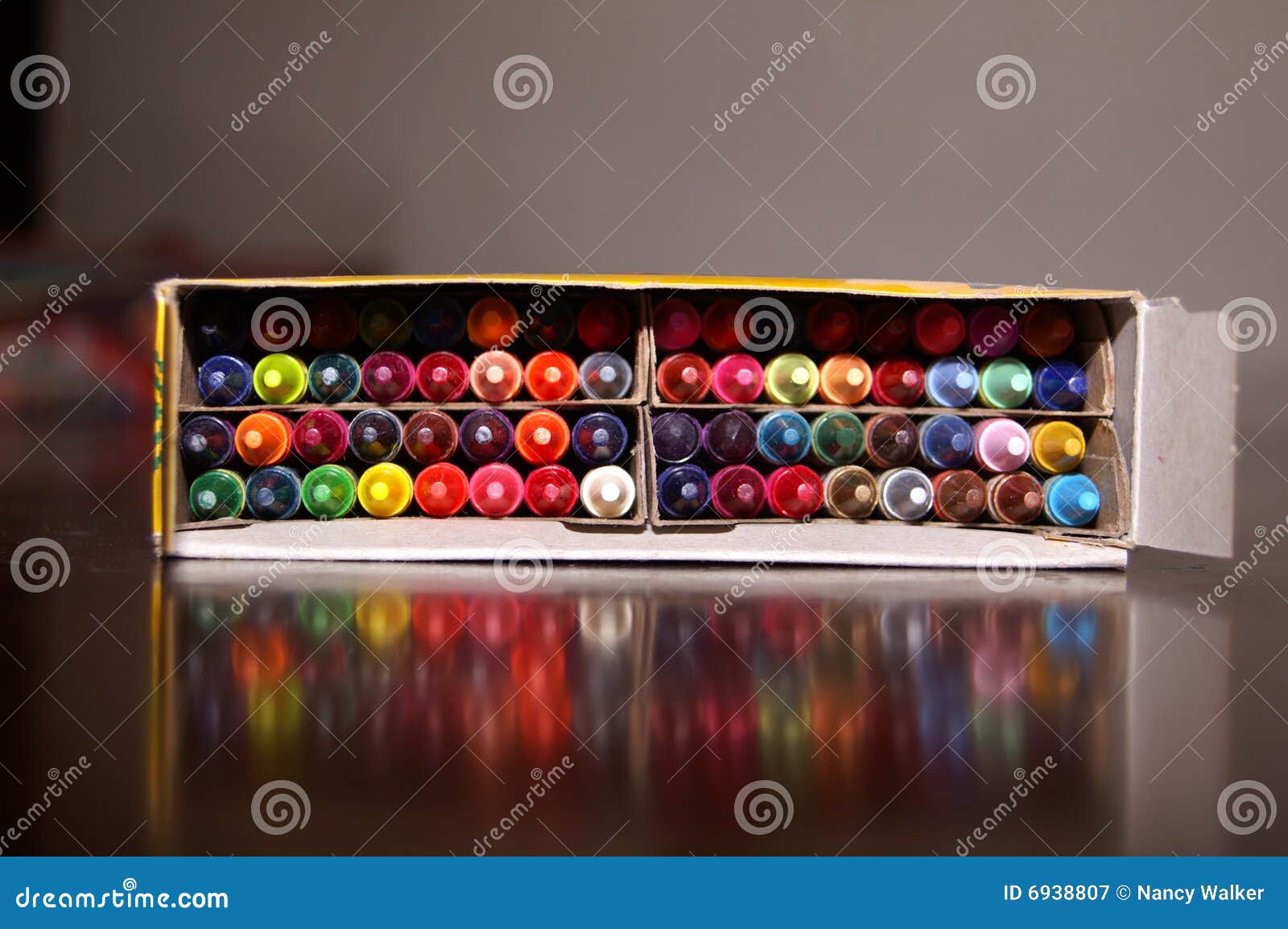 Box of Crayons stock image. Image of crayons, school, rows - 6938807
