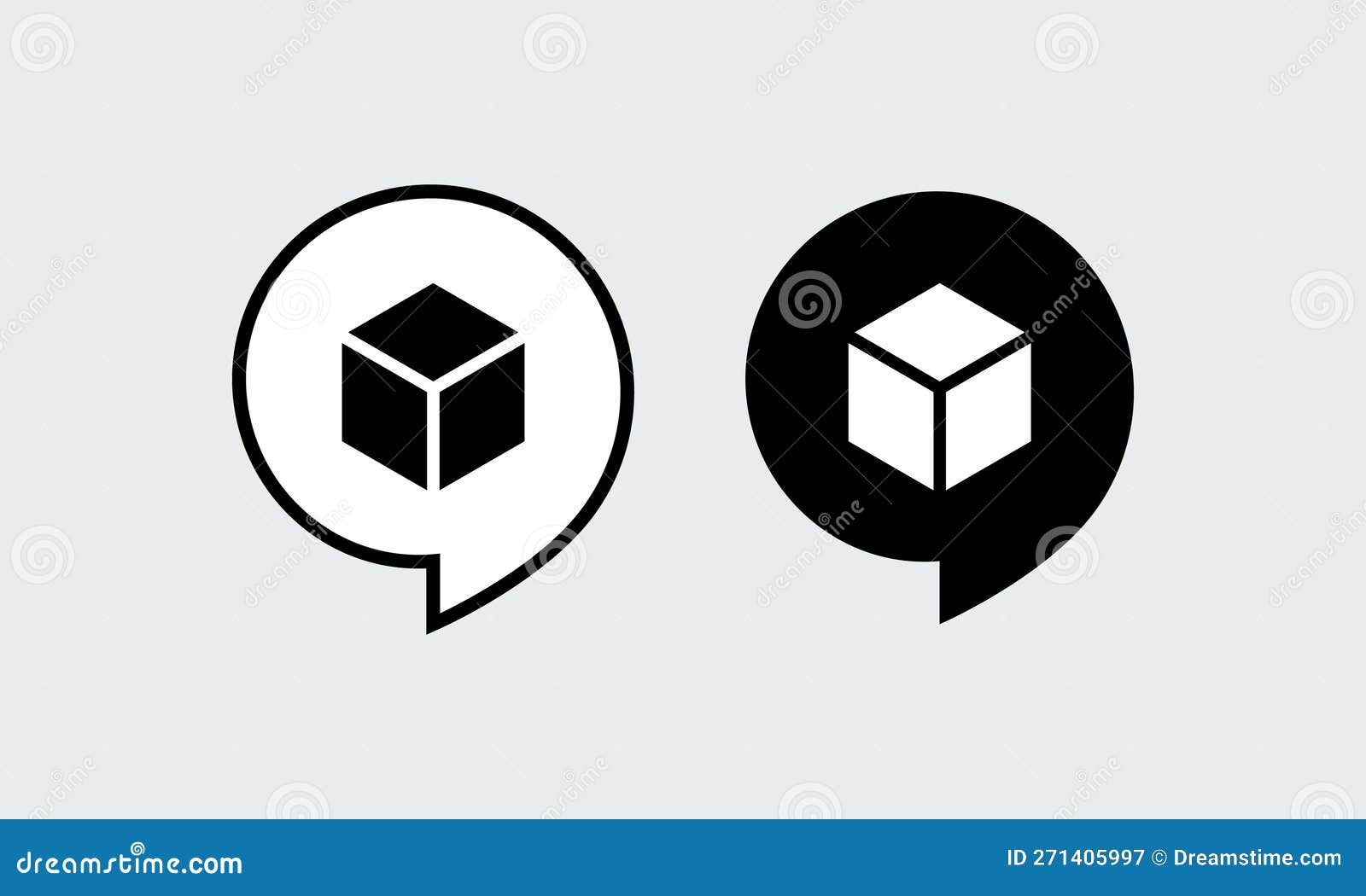 Box, Cube Icon. Logo Product Concept Vector Illustration Package Symbol ...