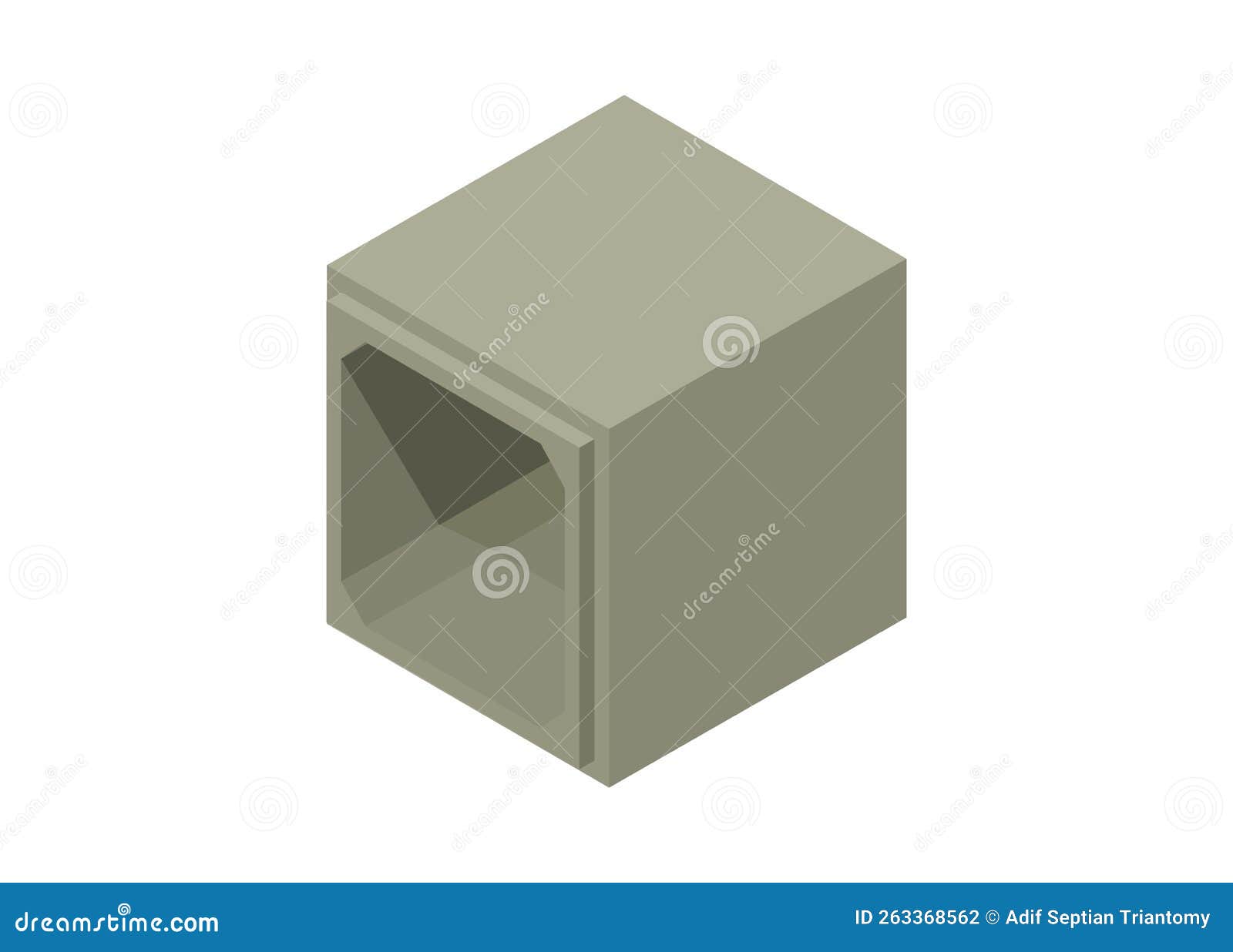 Box Culvert. Simple Flat Illustration in Isometric View. Stock Vector ...