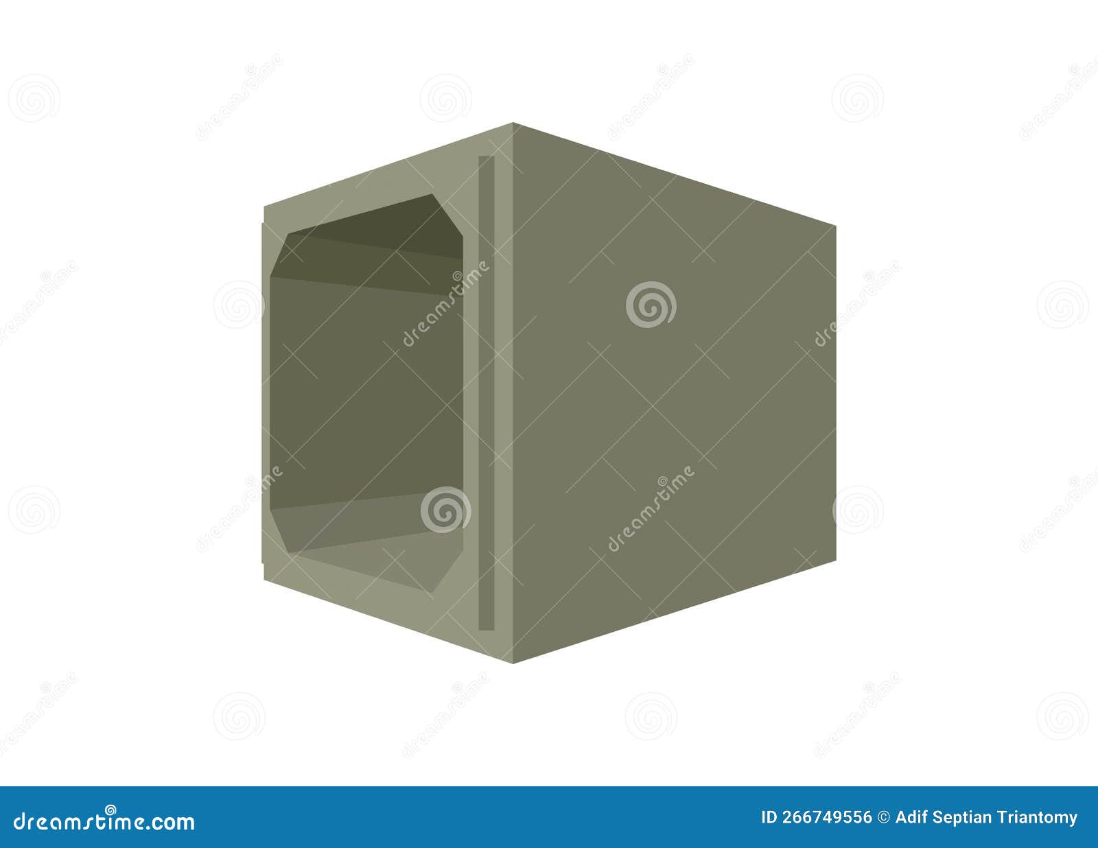 Box Culvert. Simple Flat Illustration in Perspective View. Stock Vector ...