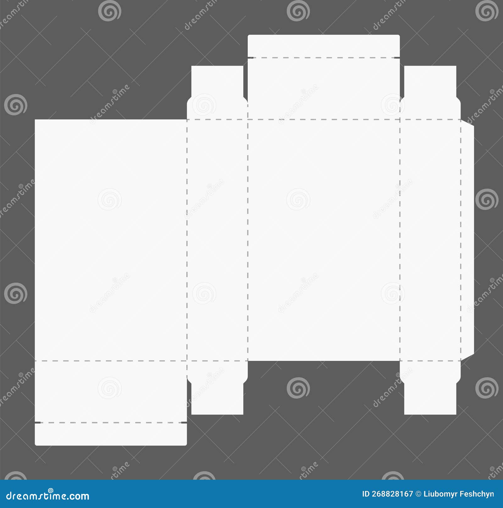 Box Cut Model. Package Template Layout for New Design Stock Vector ...