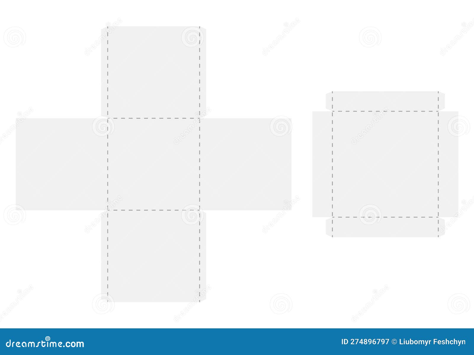 Box Cut Model. Package Template Layout for New Design Stock Vector ...
