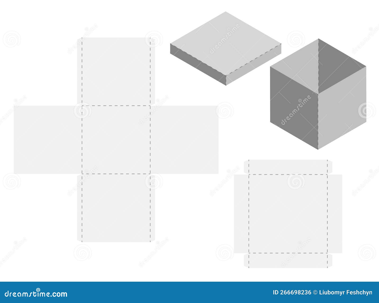 Box Cut Model. Package Template Layout for New Design. Paper ...