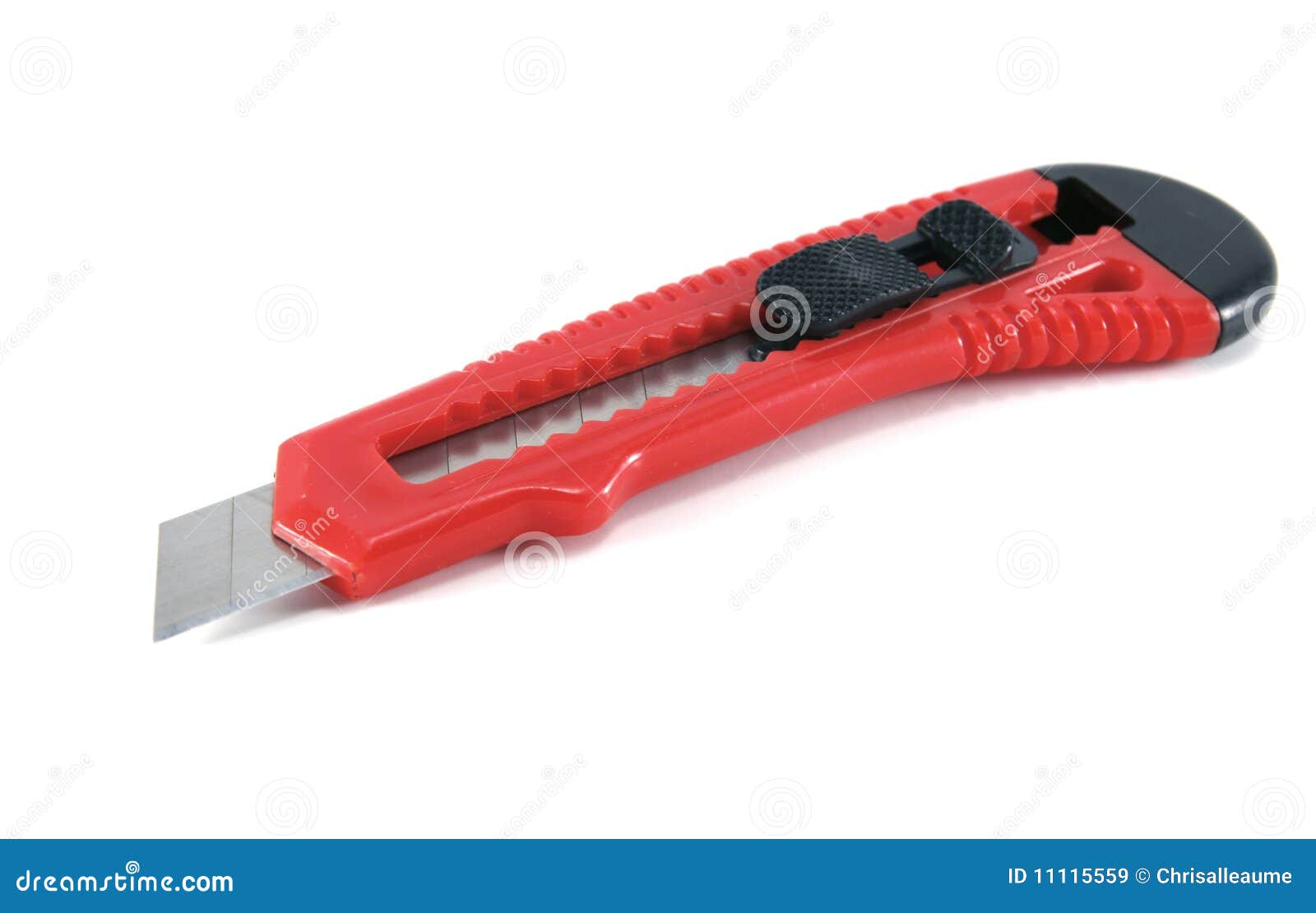 Box cutter on white stock image. Image of metal, slice - 11115559