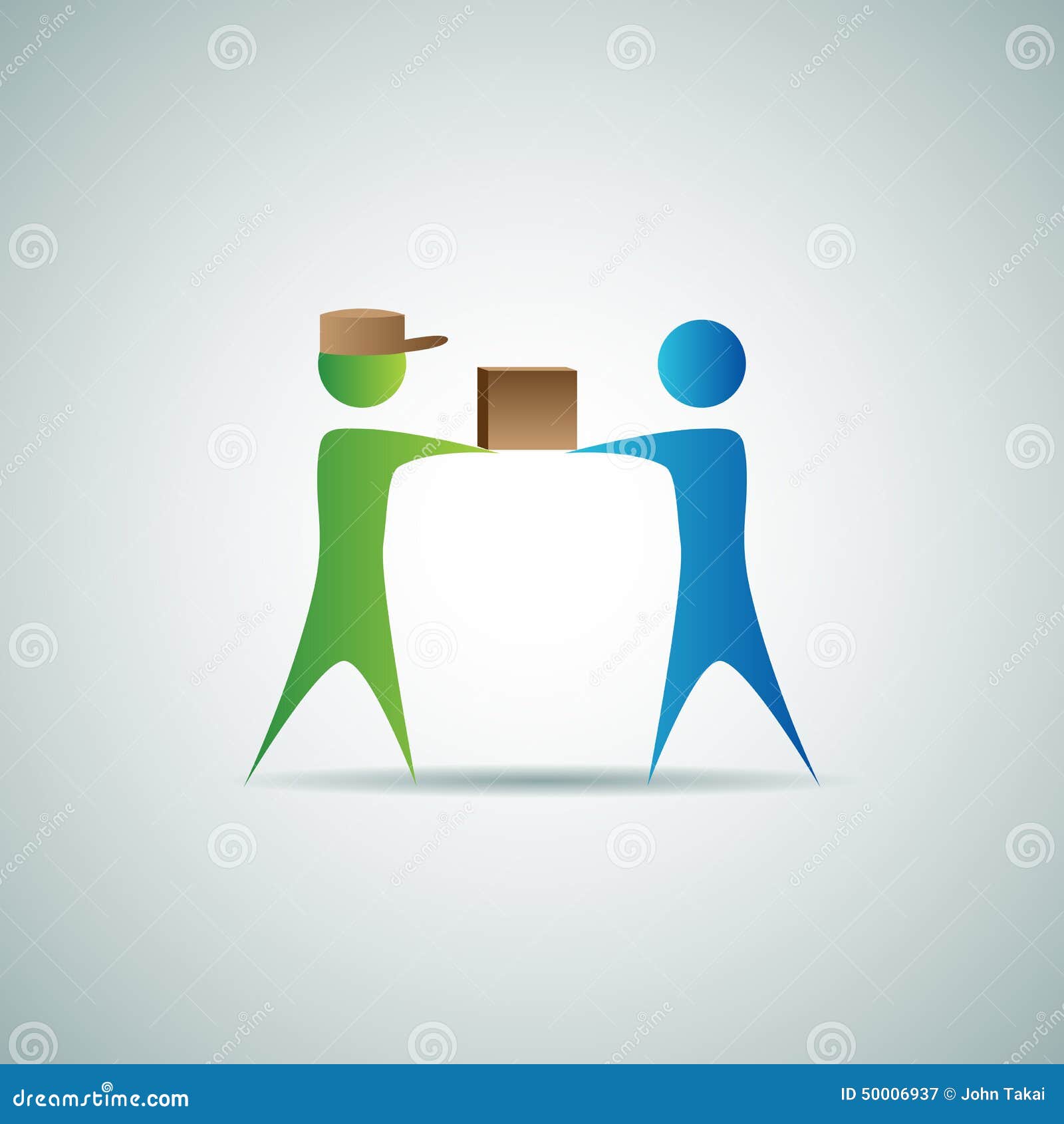Box Delivery Arriving stock vector. Illustration of package - 50006937