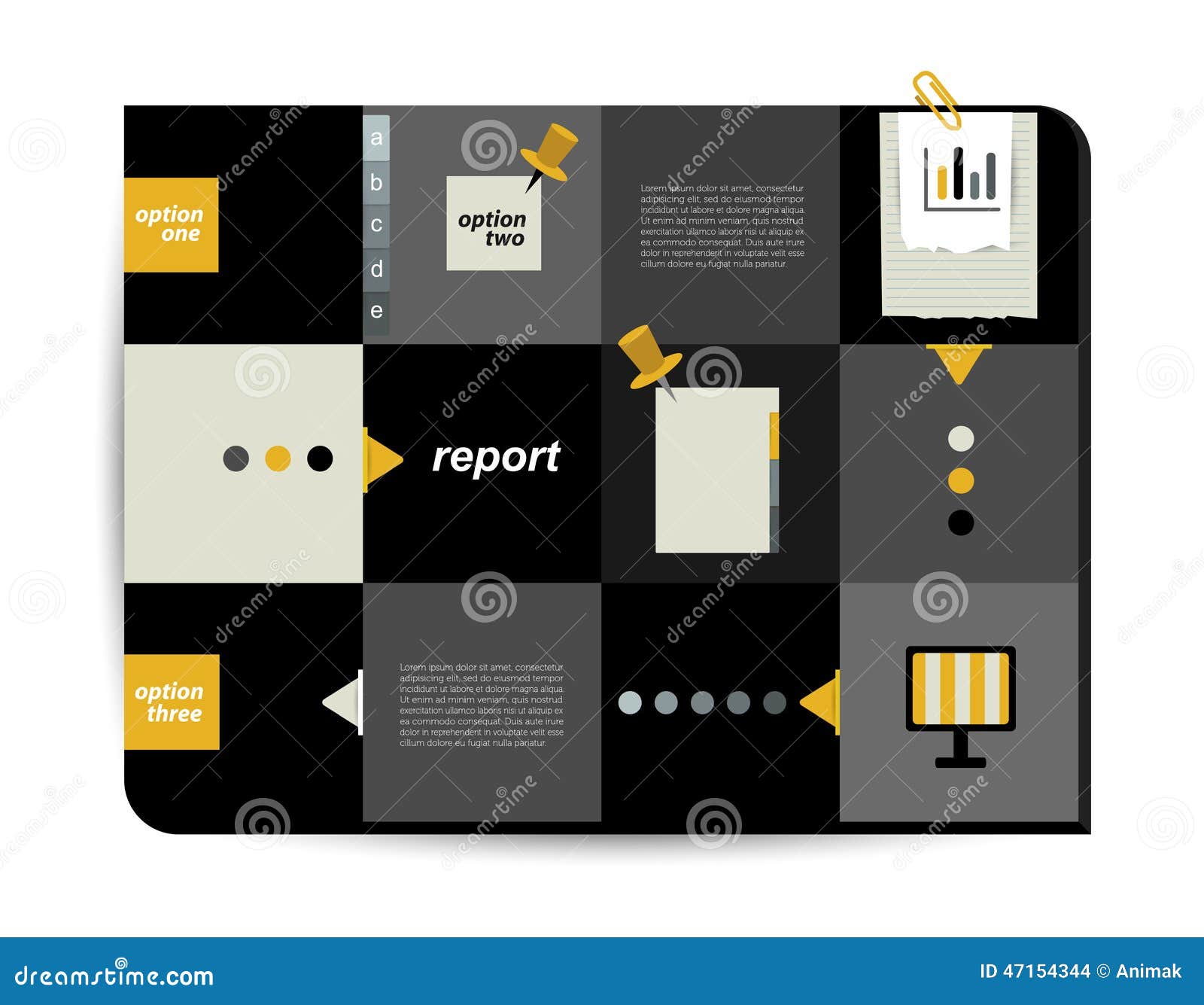 Box Diagram for Infographics. Web Diagram Template Stock Vector ...