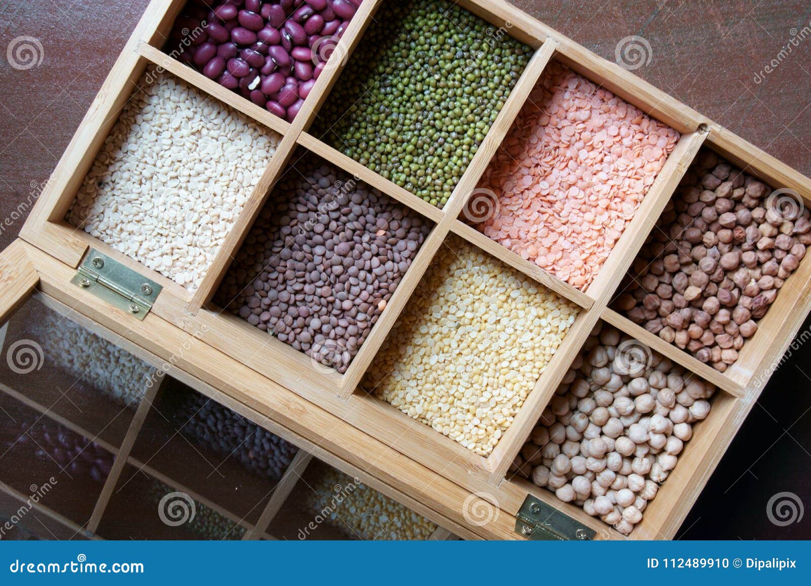 A Box of Different Kinds of Lentils Stock Photo - Image of protein ...