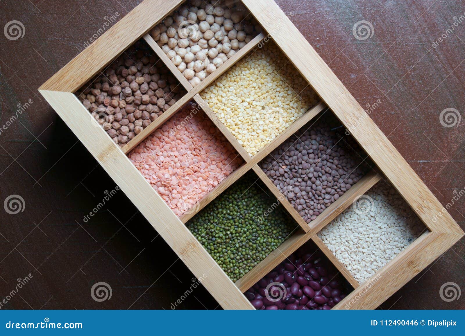 A Box of Different Kinds of Lentils Stock Photo - Image of nutritious ...