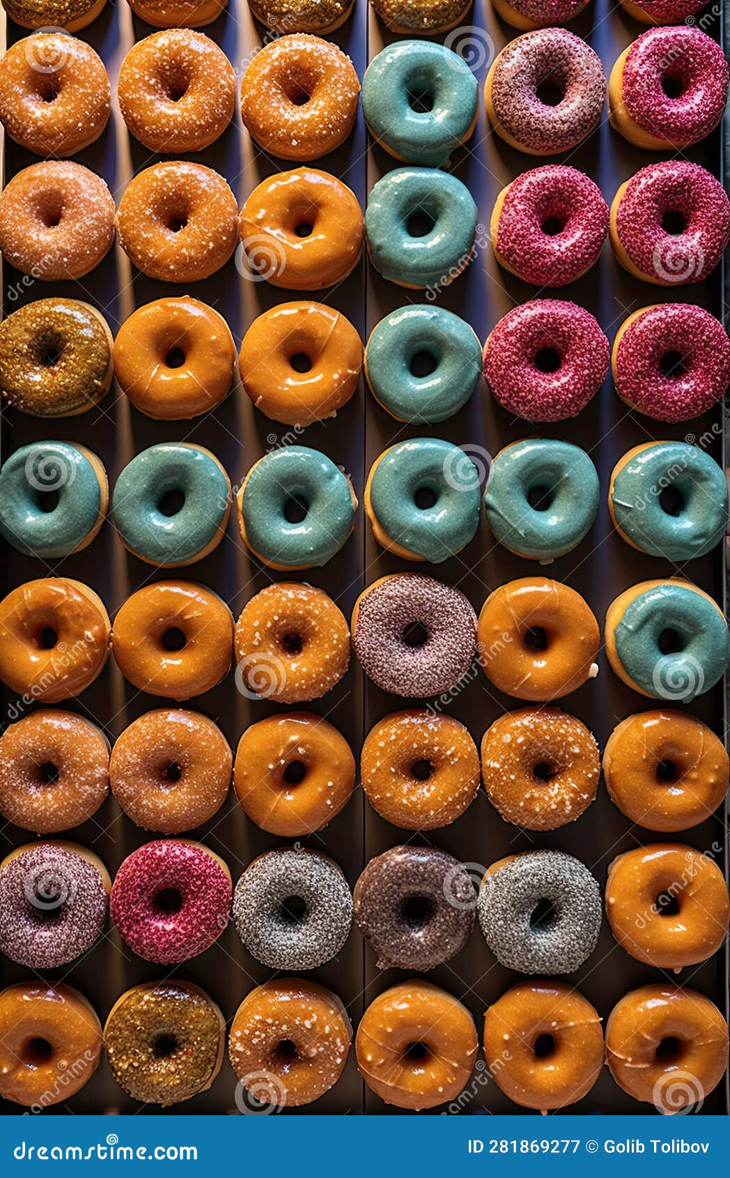 A Box of Different Types of Doughnuts Stock Illustration - Illustration ...