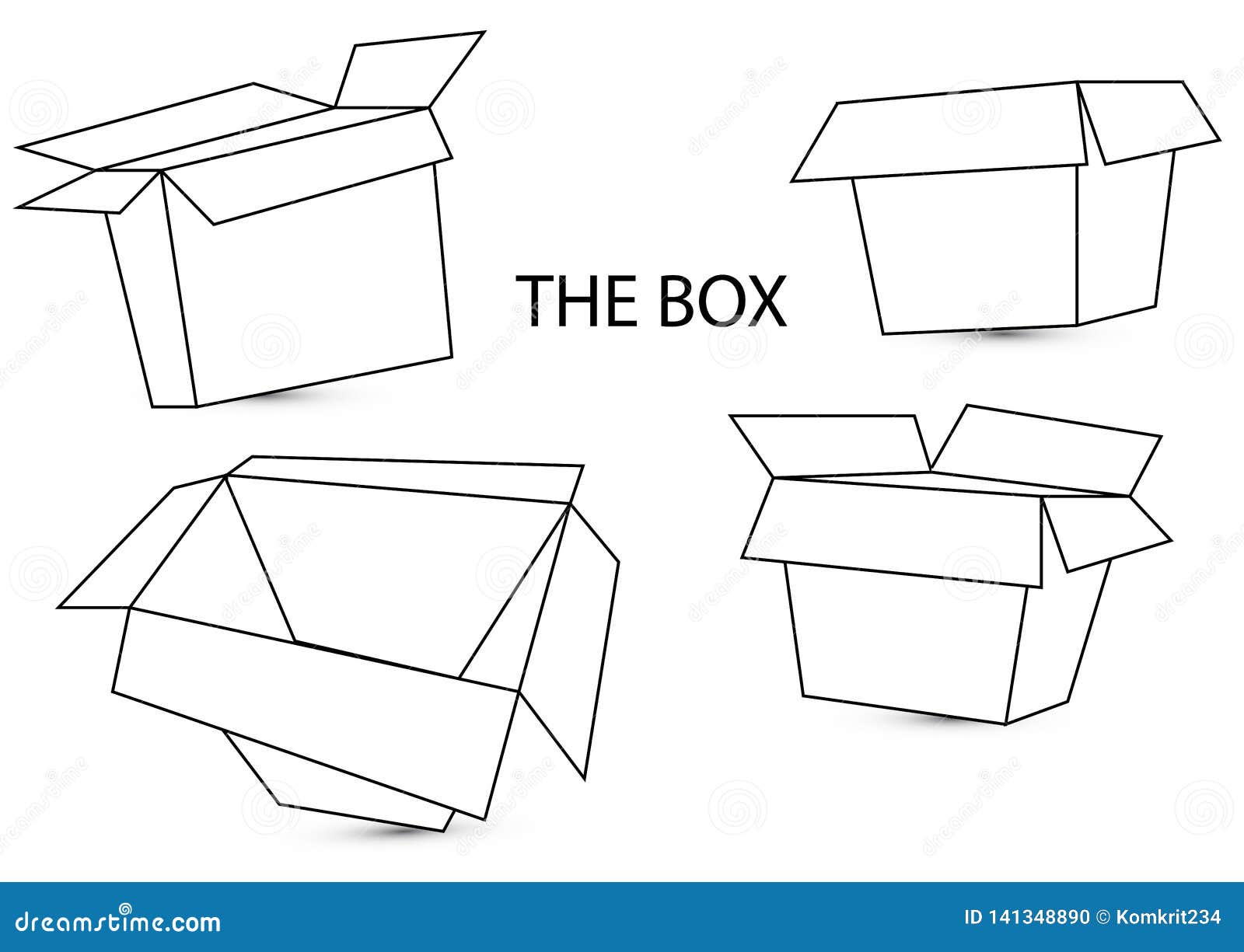 The Box Dimension on White Background Stock Vector - Illustration of ...