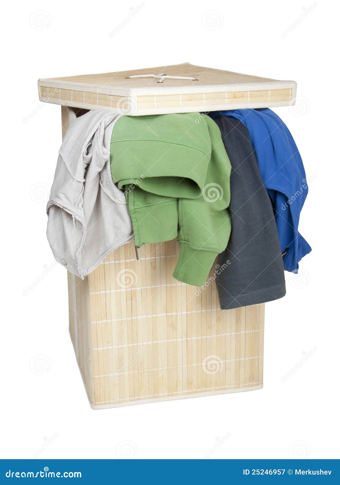 Box with Dirty Laundry stock image. Image of domestic - 25246957