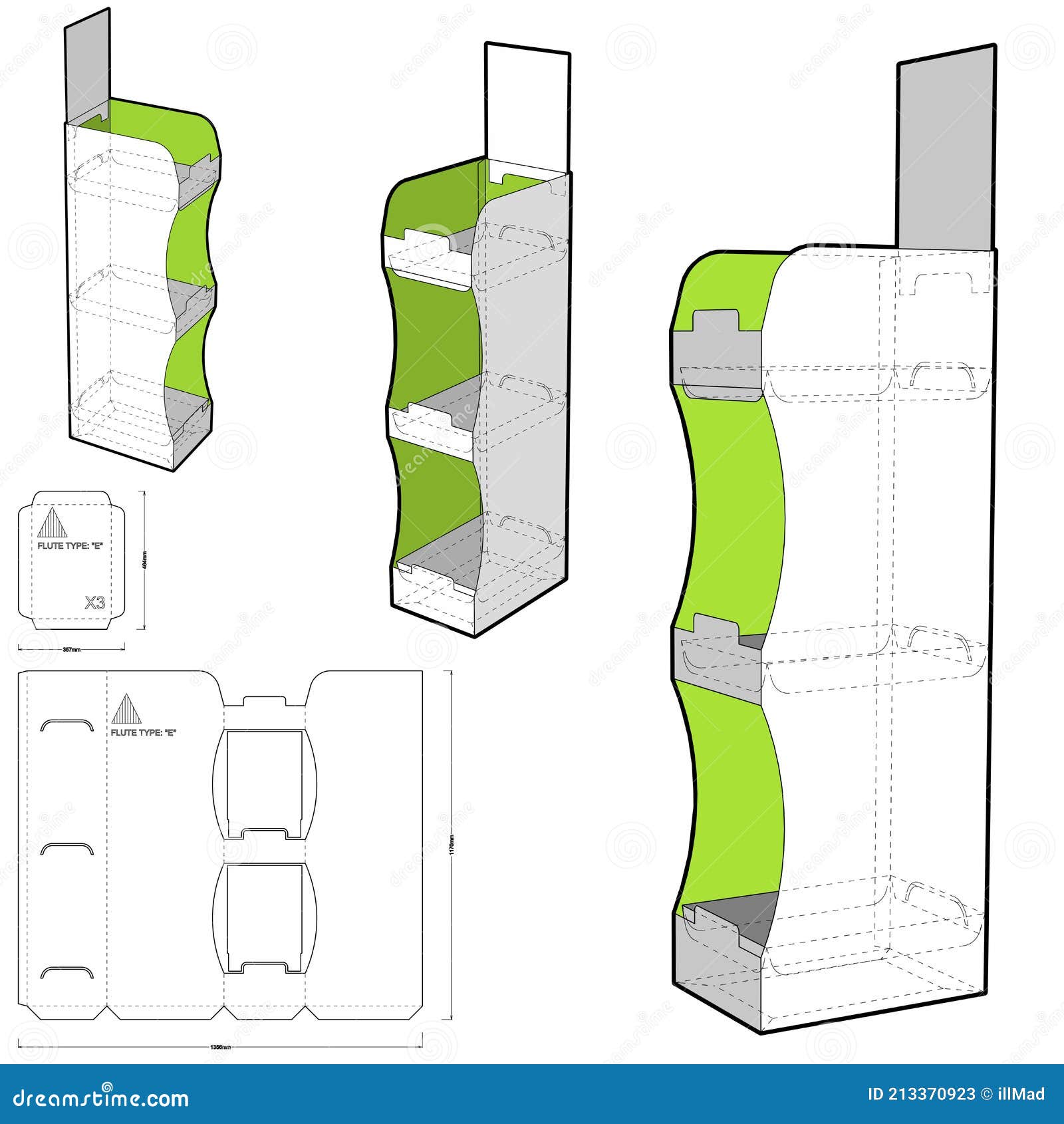 Box For Display Stand Cartoon Vector | CartoonDealer.com #213370923