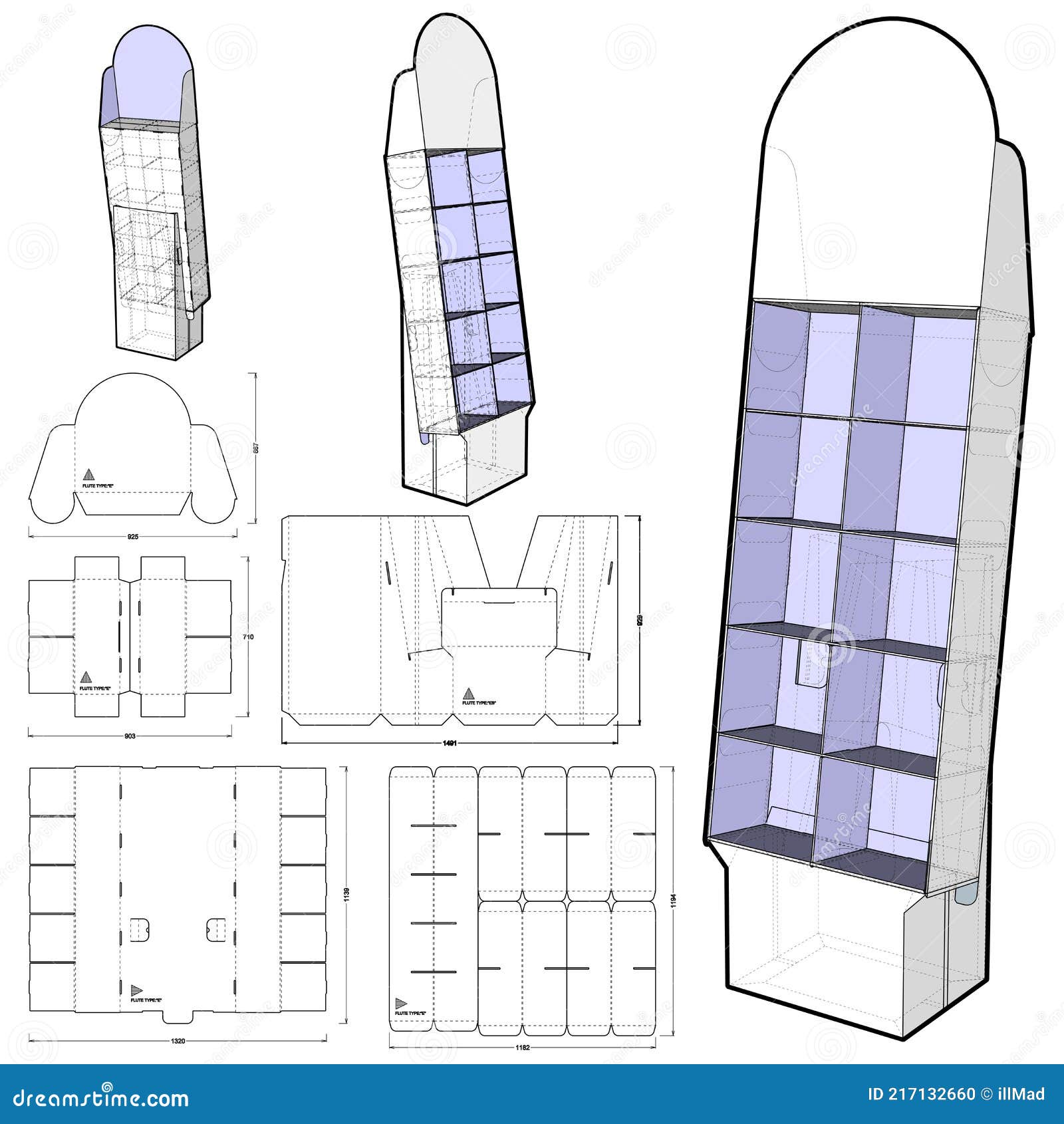 Box For Display Stand. Vector Illustration | CartoonDealer.com #217132660