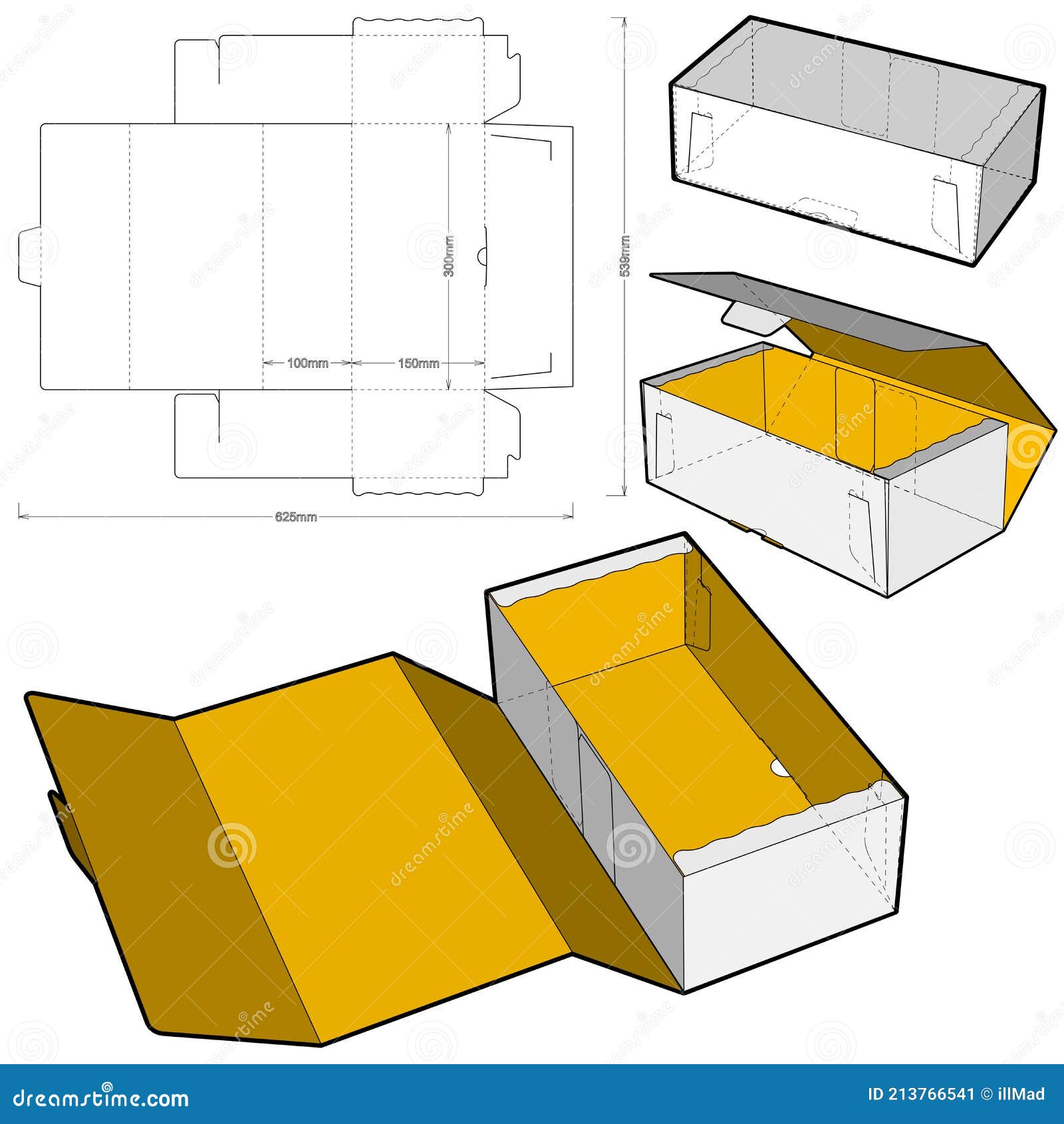 Box for Display StandSelf-assembling Folding Box. Ease of Assembly, No ...