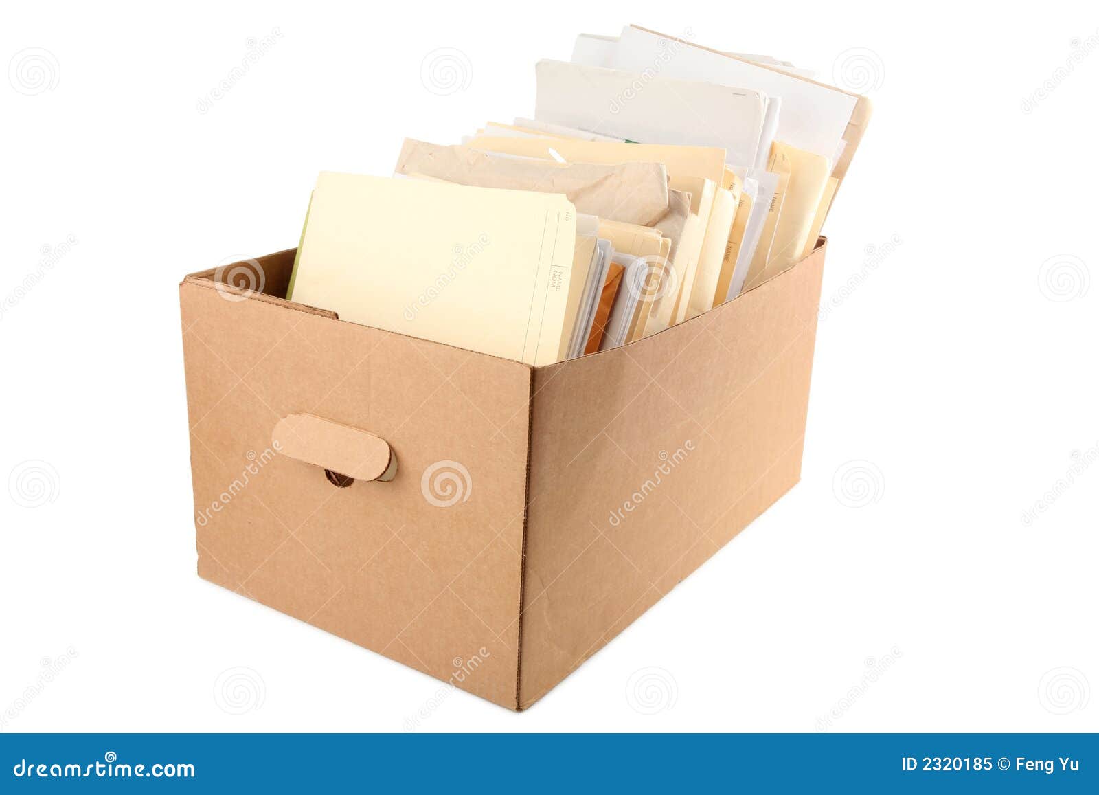 A box of document stock image. Image of information, white - 2320185