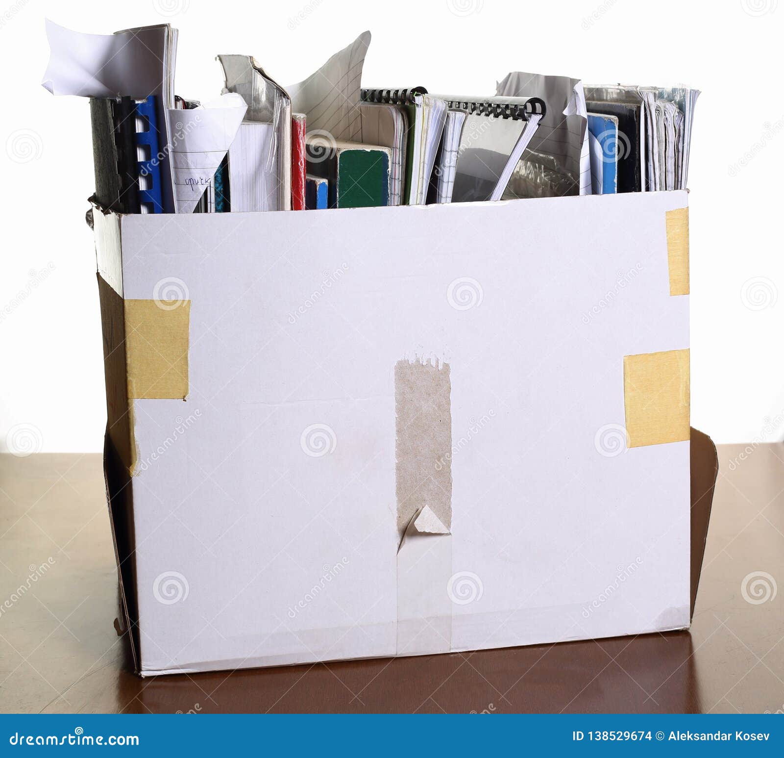 Cardboard Box Old Paper Documents Archive Closeup Stock Photos - Free ...